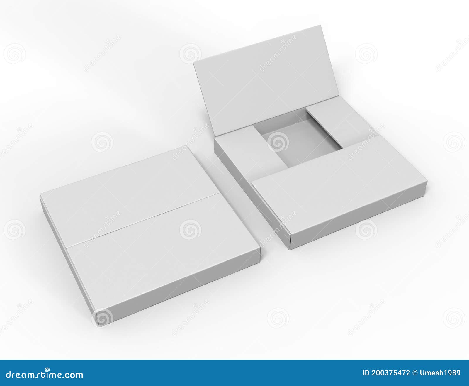 Blank Easy Fold Mailer Box for Branding and Mock Up Design. Stock ...