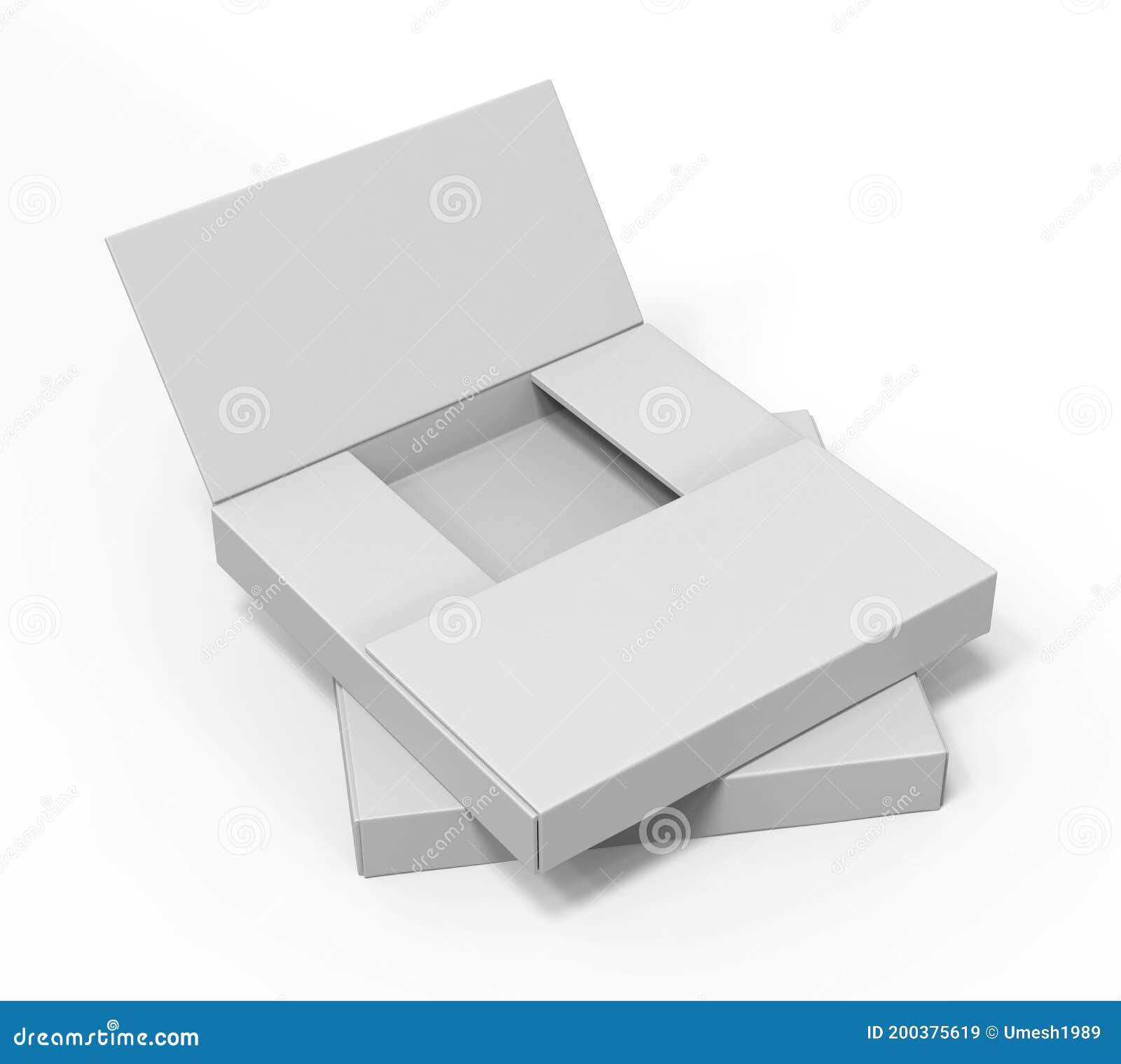 Blank Easy Fold Mailer Box for Branding and Mock Up Design. Stock ...