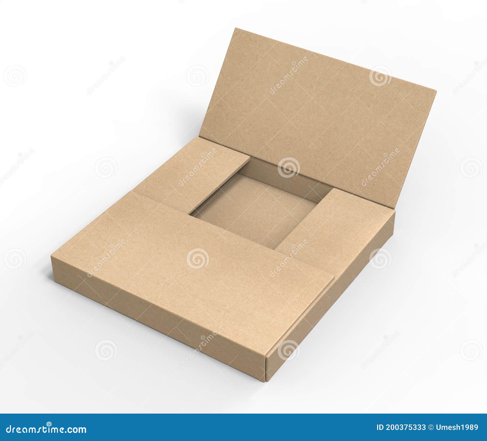 Blank Easy Fold Mailer Box for Branding and Mock Up Design. Stock ...