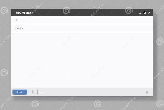 Blank Email Screen. Mail Message Web Page Vector Frame Stock Vector ...