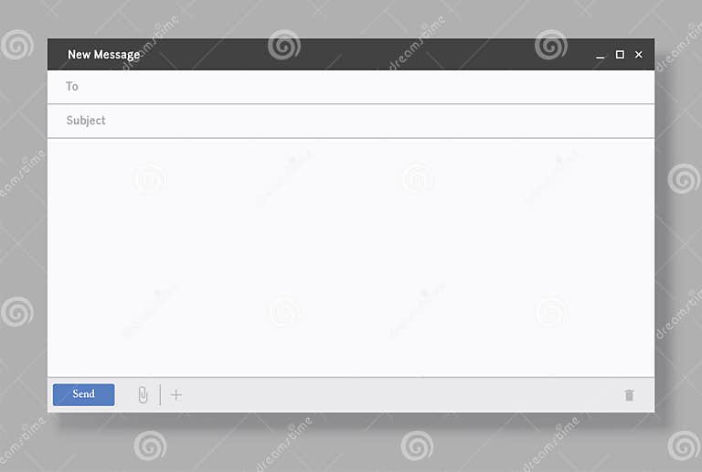 Blank Email Screen. Mail Message Web Page Vector Frame Stock Vector ...