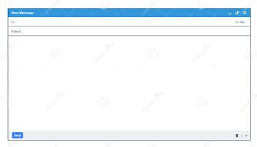 Blank Email Template. Isolated Vector Illustration Stock Vector ...