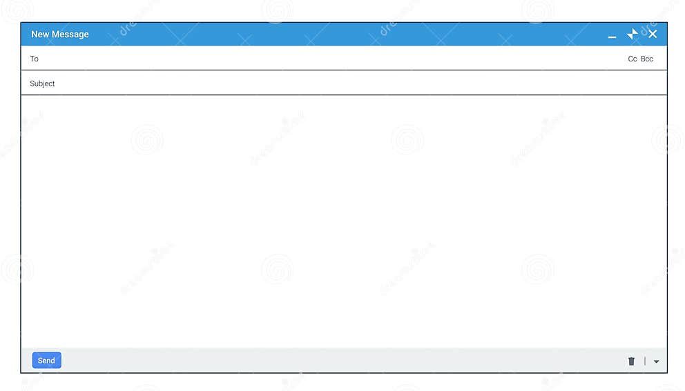Blank Email Template. Isolated Vector Illustration Stock Vector ...