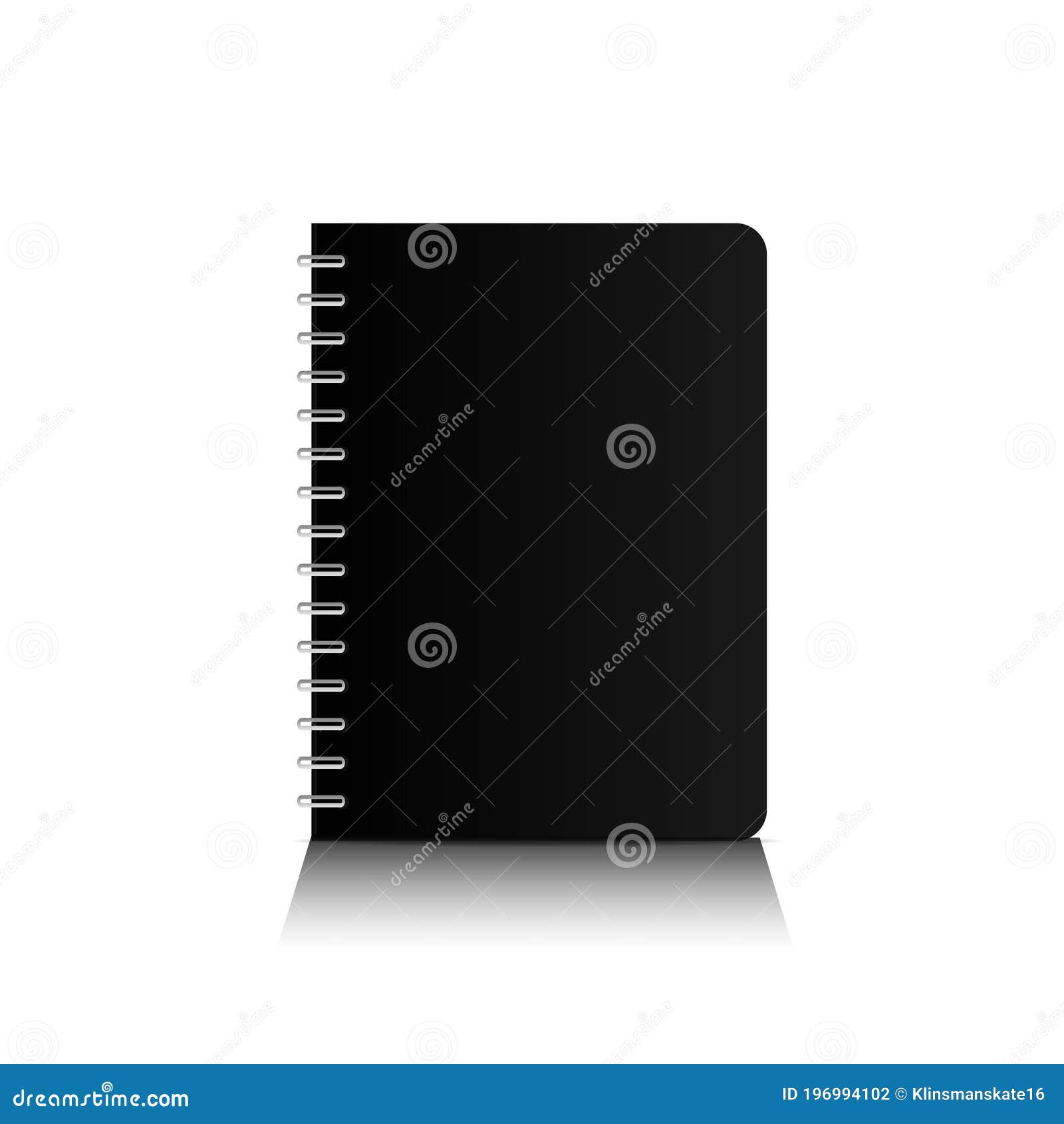 Blank and Empty of Black Notebook Mockup Design Template Stock ...