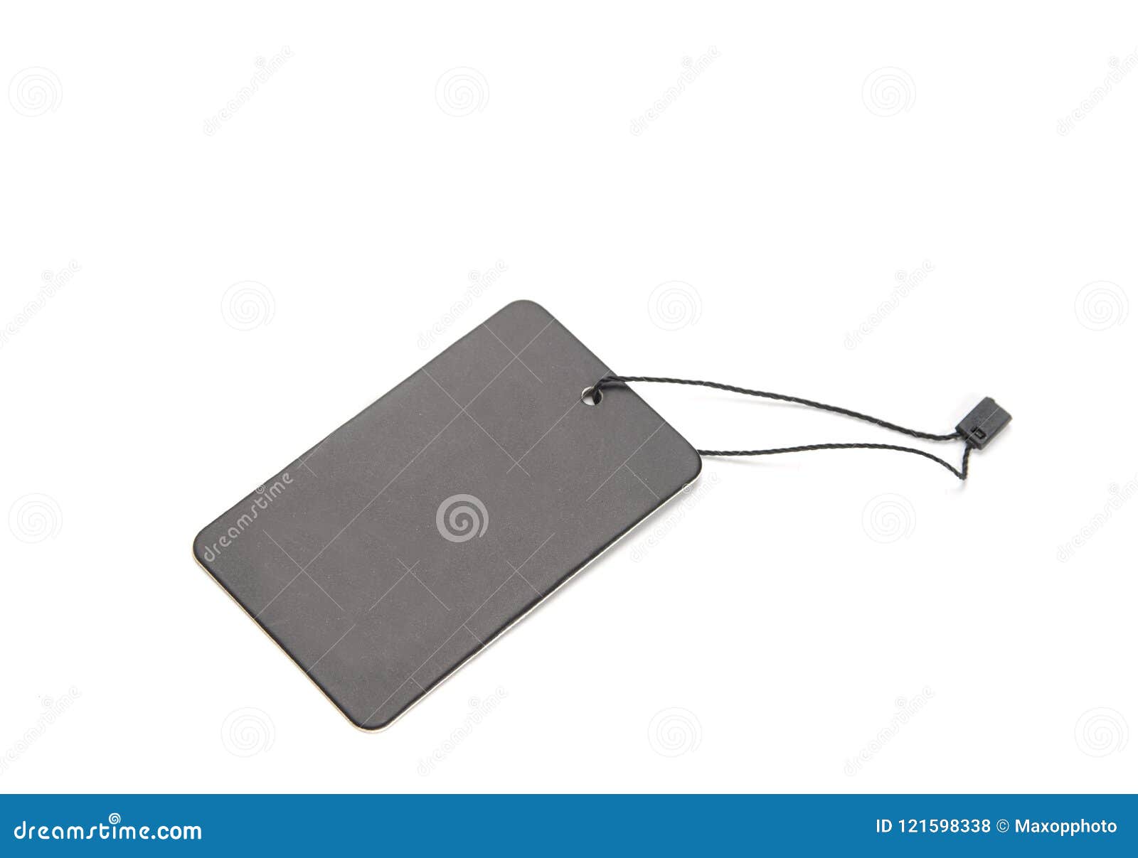 Blank Empty Black Tag on the White Background. Stock Photo - Image of ...