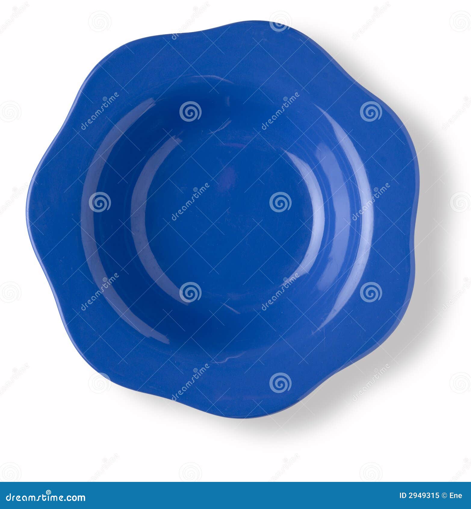 Blank and empty blue dish stock image. Image of isolated - 2949315