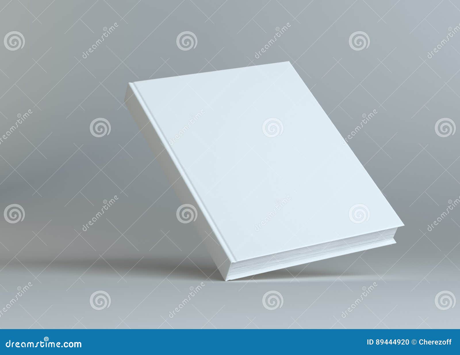 Blank Empty Book on Grey Studio Background Stock Illustration ...