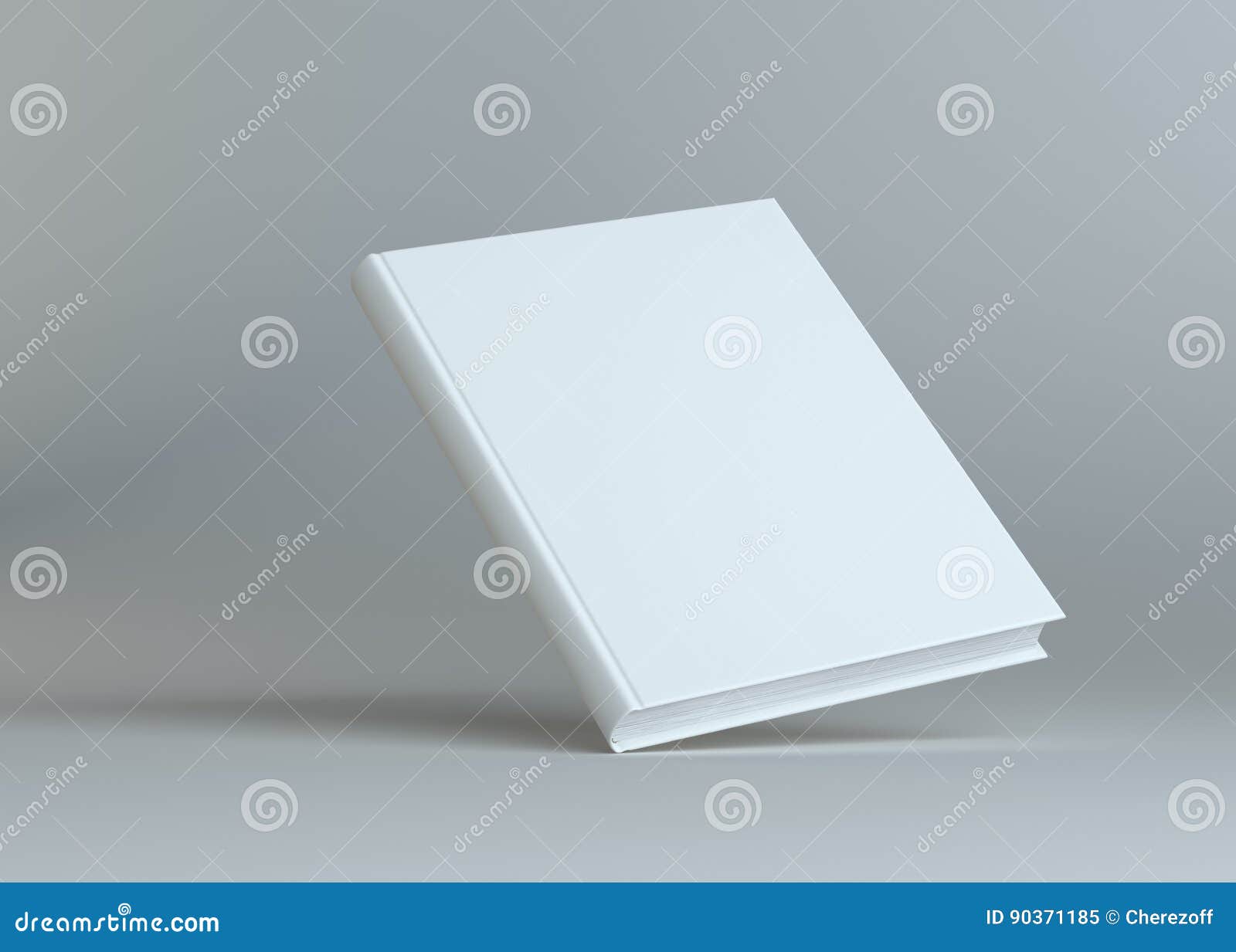 Blank Empty Book on Grey Studio Background Stock Illustration ...