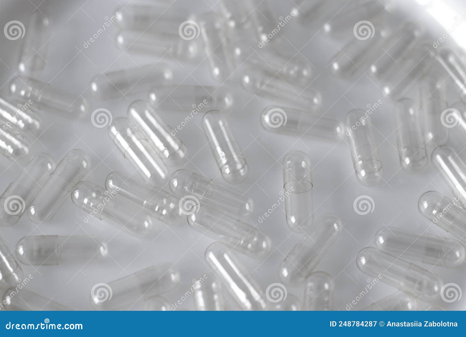 Blank Empty Capsule Isolated on White Background. Stock Image - Image ...