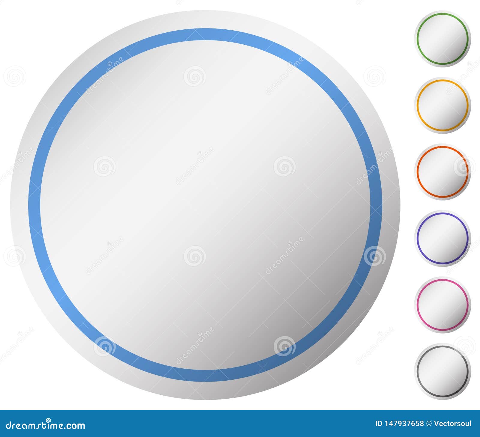 Blank, empty circle stock vector. Illustration of disc - 147937658
