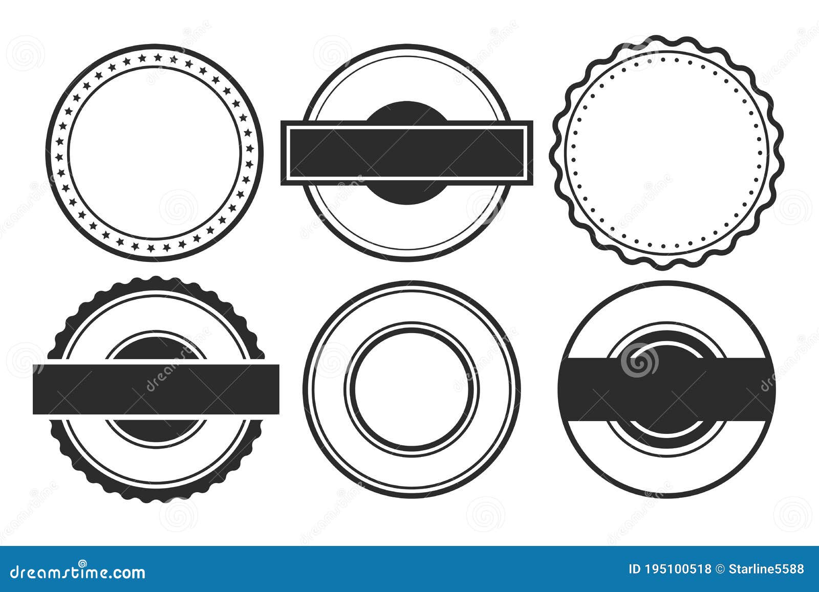 Blank Circular Stamp Stock Illustrations – 446 Blank Circular Stamp ...