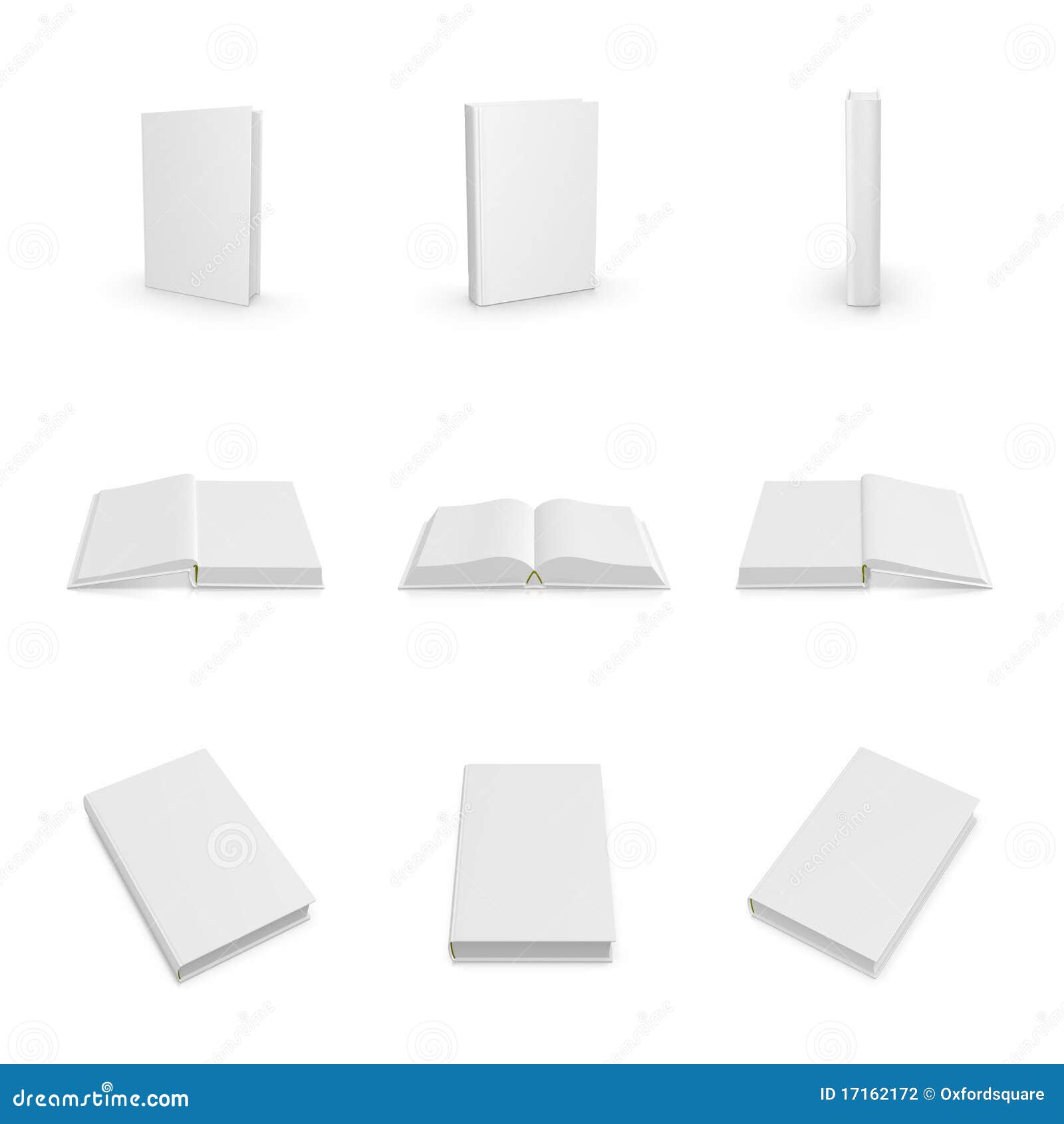 Blank Empty Cover Hardcover Book Stack Collection Stock Illustration ...