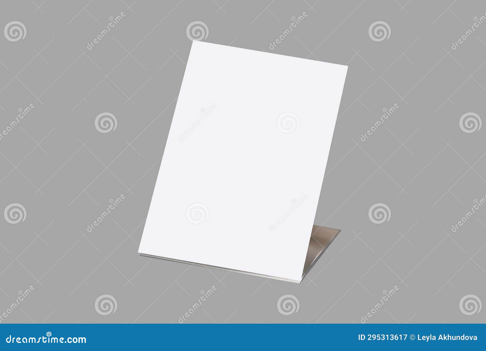 Blank Empty Flyer Mockup Isolated on White Background. Stock ...