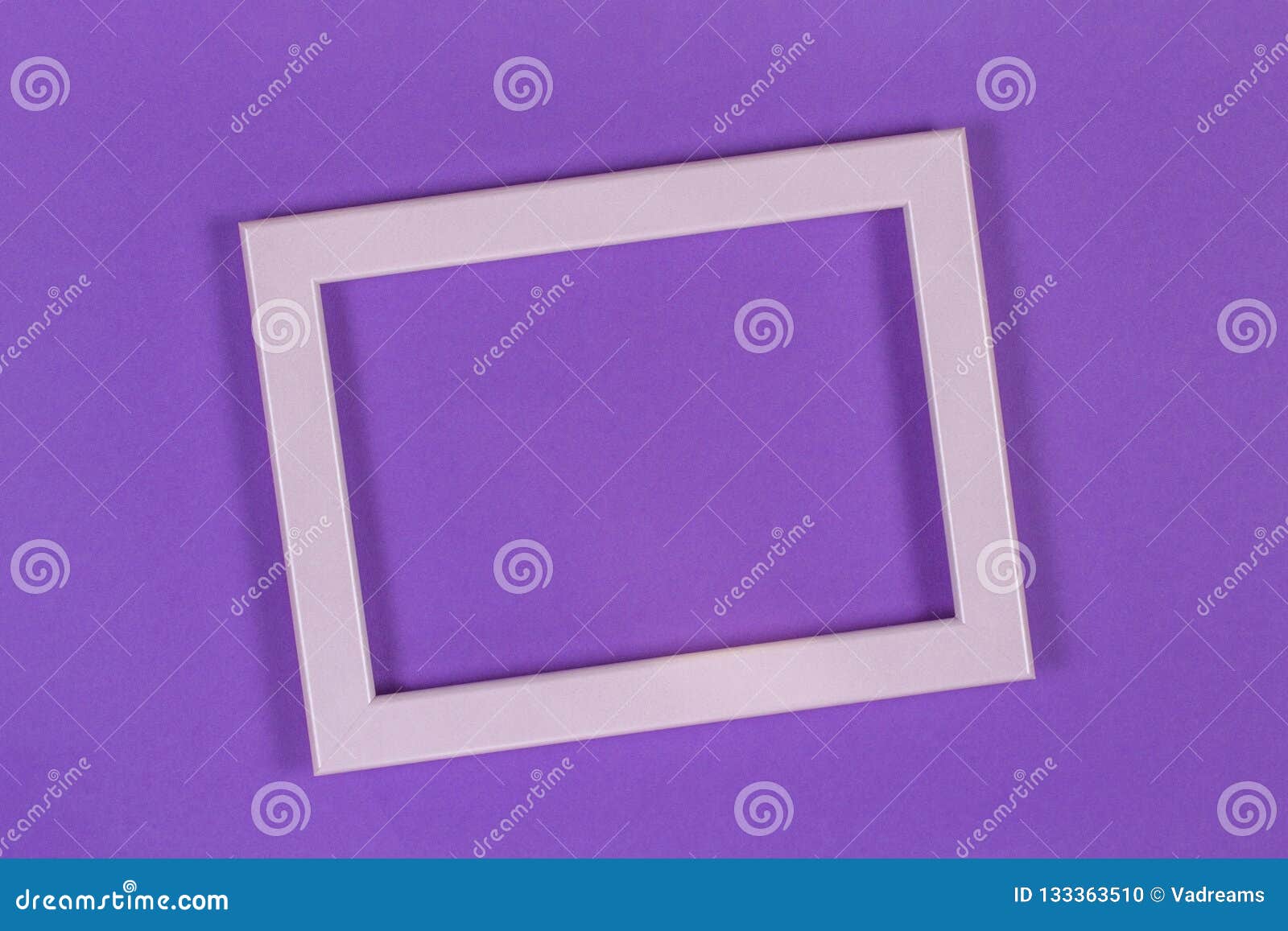 Blank Empty Frame on Violet Purple Color Paper Background Stock Photo ...