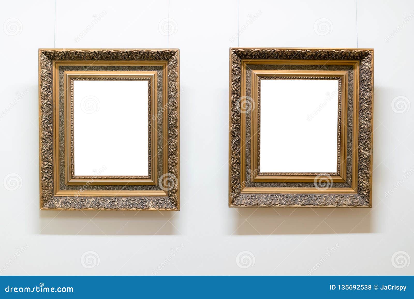 Blank Empty Frames Hanging on Museum Wall. Art Gallery, Museum ...