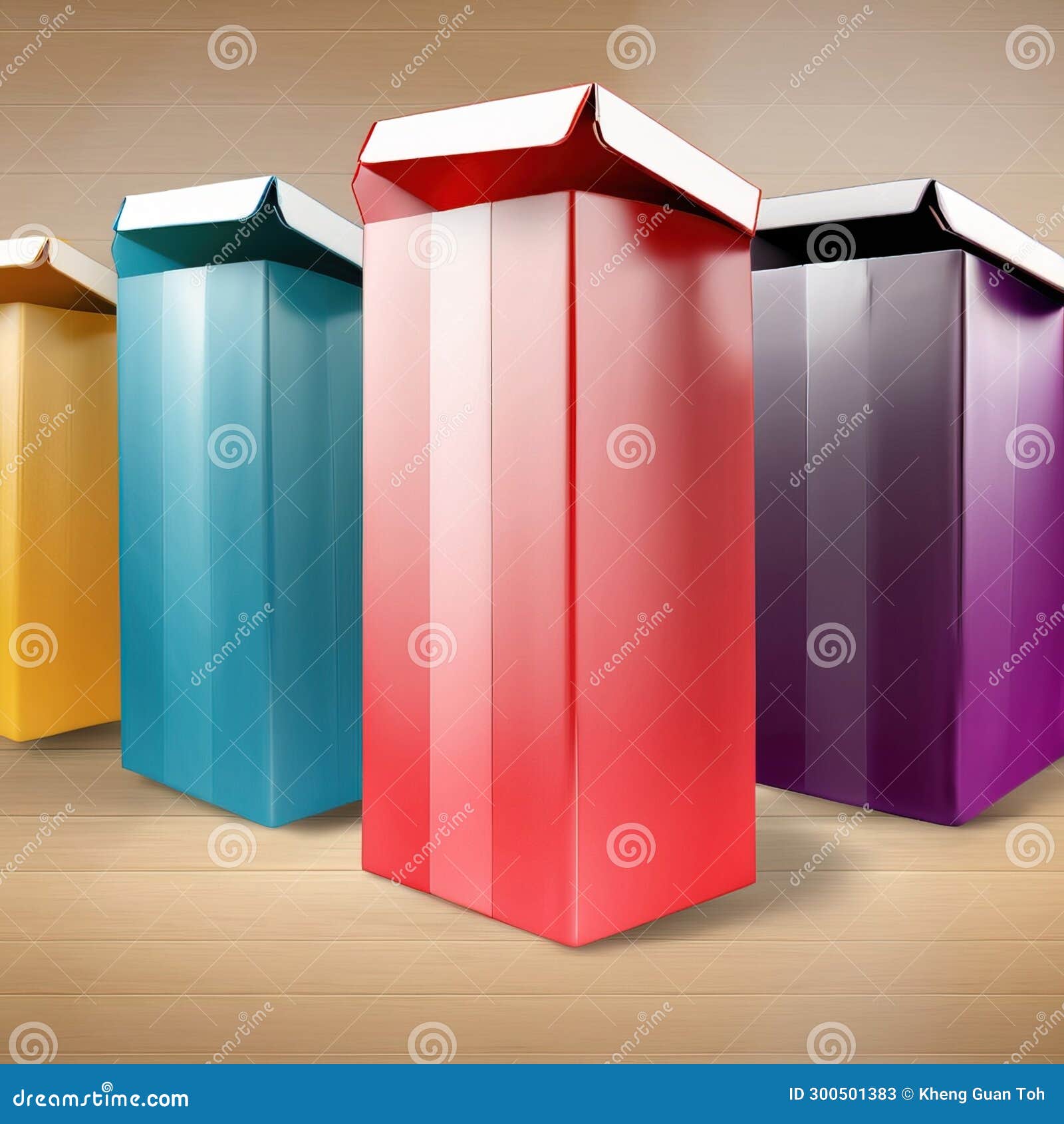 Blank Empty Generic Cardboard Box Container, Product Packaging Mockup ...