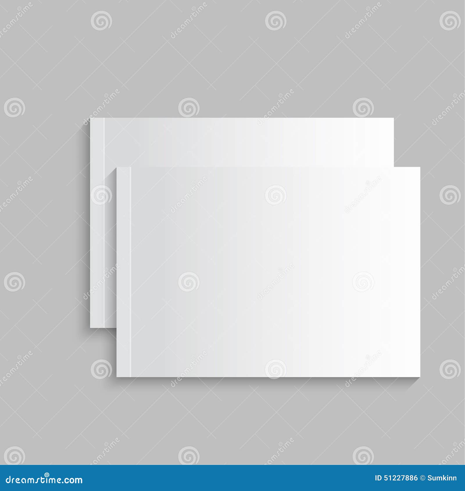 Blank Empty Magazine, Album or Book Stock Vector - Illustration of ...
