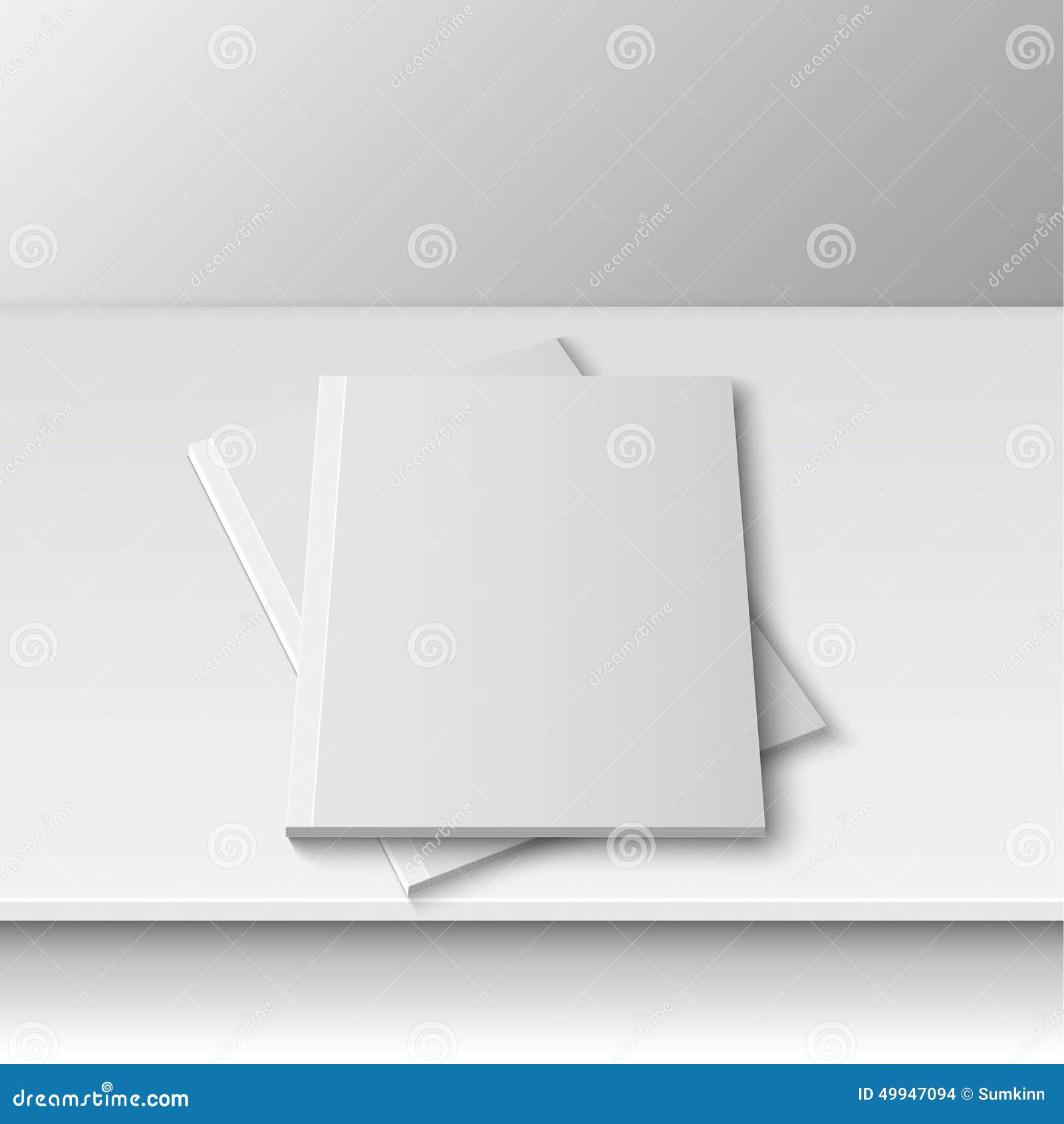 Blank Empty Magazine Template Stock Vector - Illustration of book ...