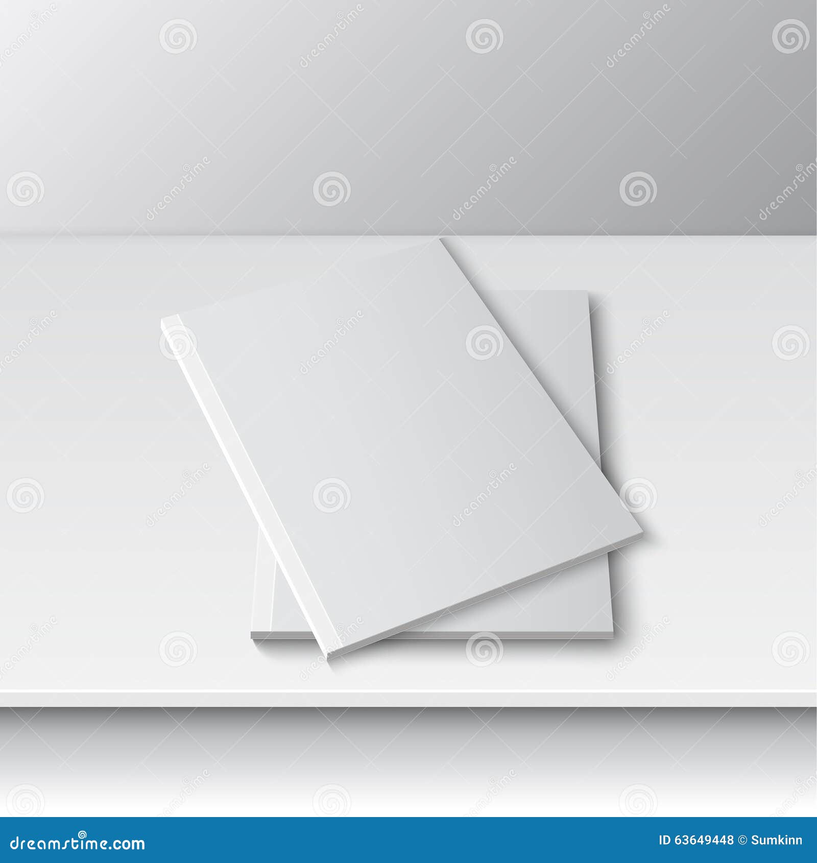 Blank Empty Magazine Template Stock Vector - Illustration of copybook ...