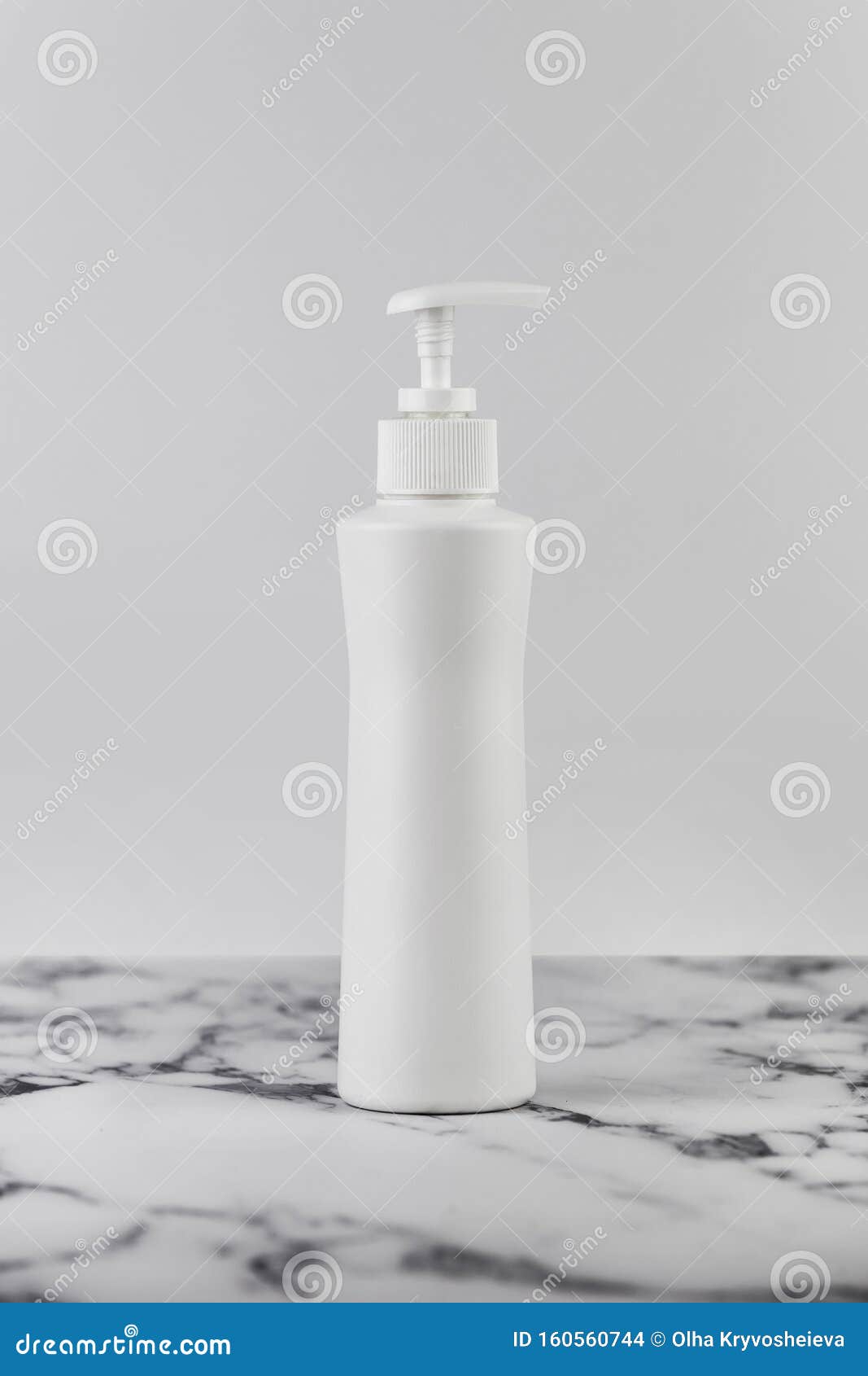 Blank Empty Moisturizer Container on White Background on Marble Table ...