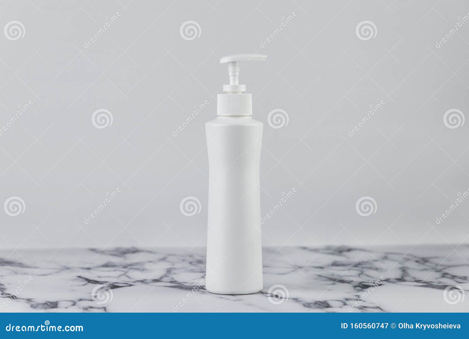Blank Empty Moisturizer Container on White Background on Marble Table ...