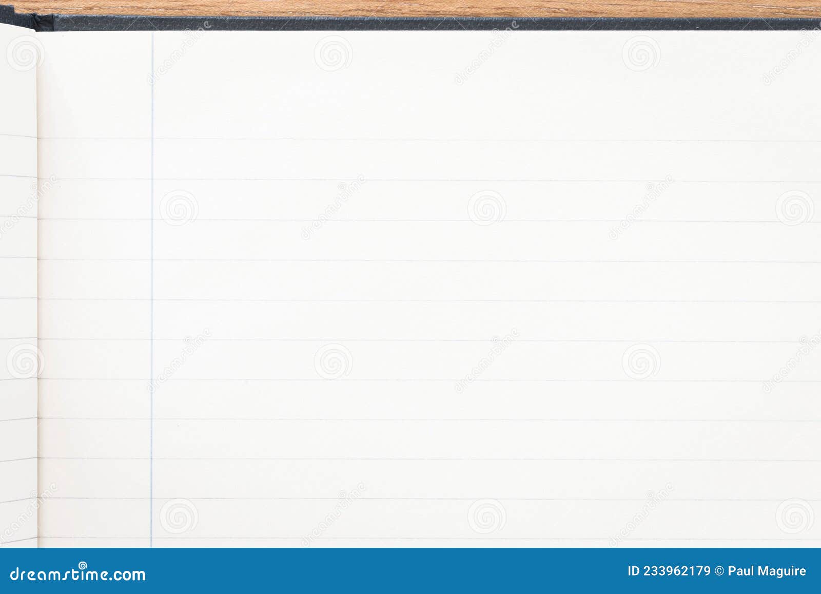 Blank Empty Notebook, Lined Paper Background Stock Image - Image of ...