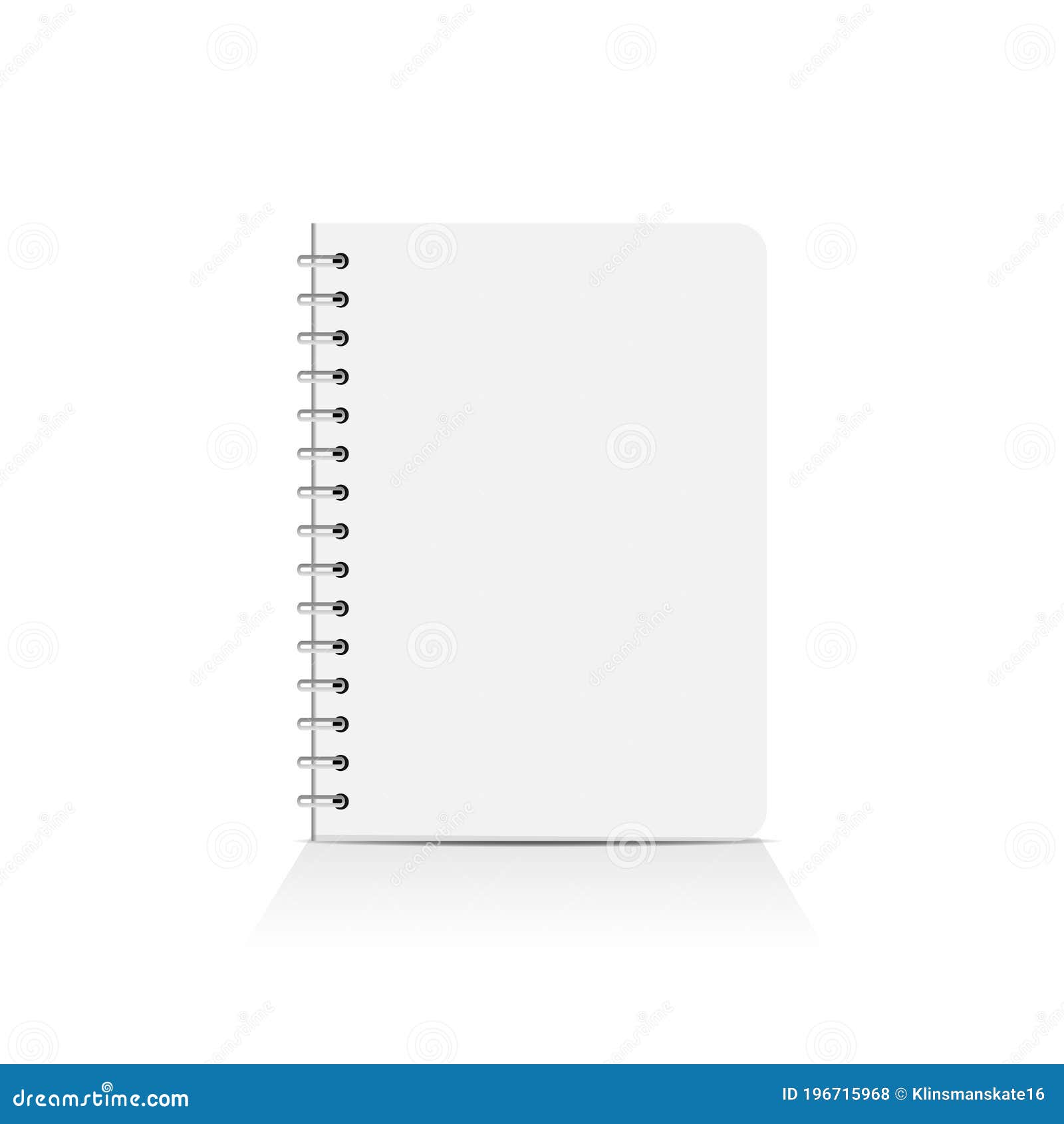 Blank and Empty of Notebook Mockup Design Template Stock Illustration ...