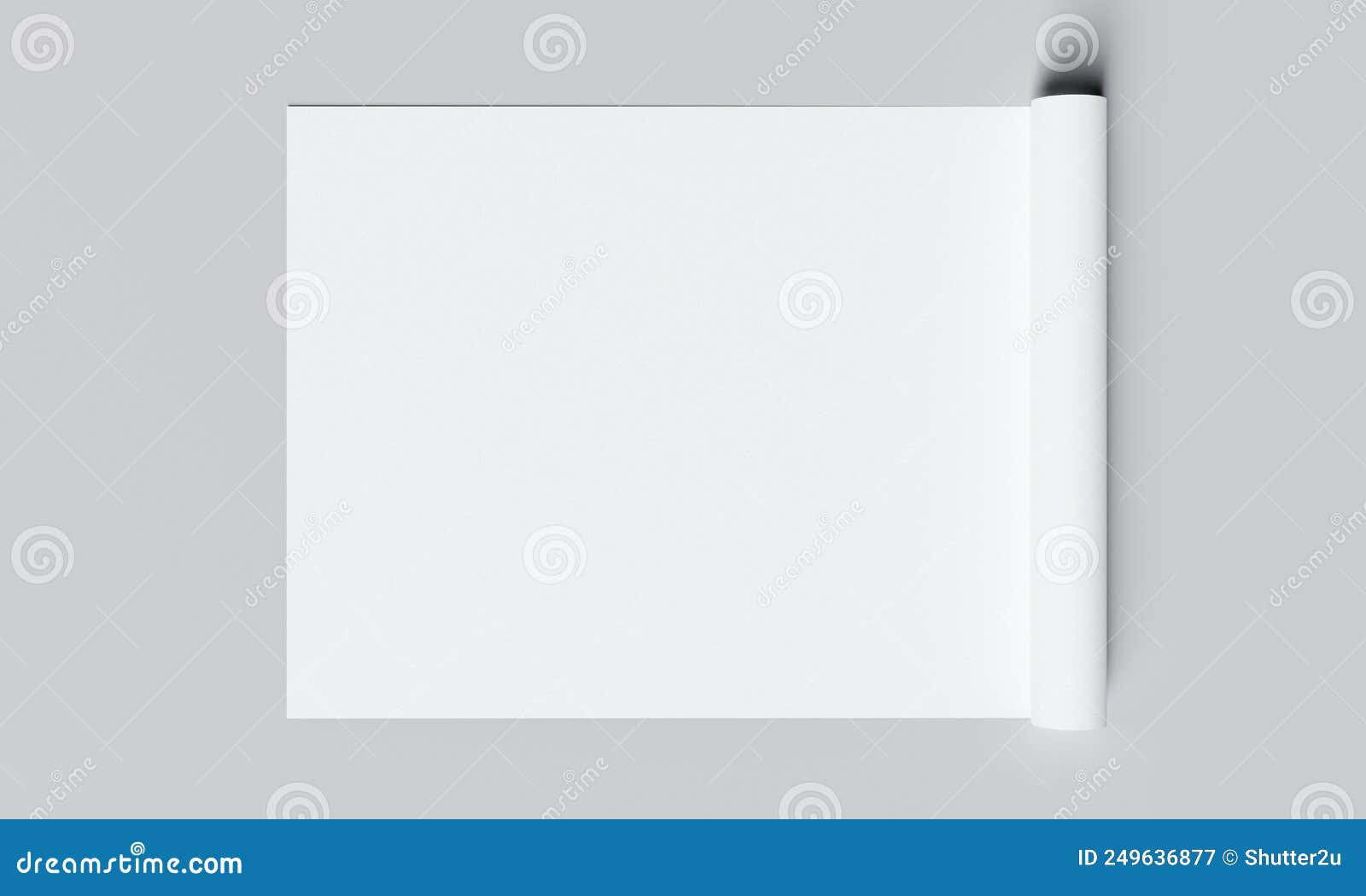 Blank Empty Paper Roll with Copy Space for Advertising Background. Art ...