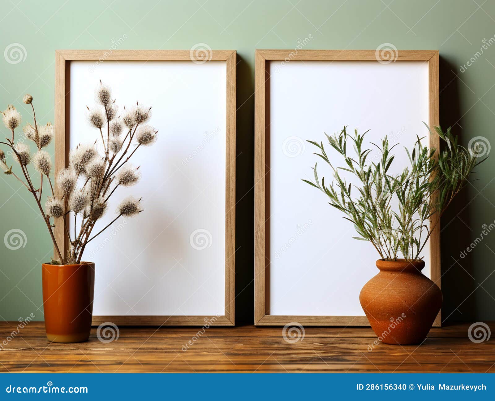 Blank Empty Picture Frame Mock-ups. Artwork Templates in Interior ...