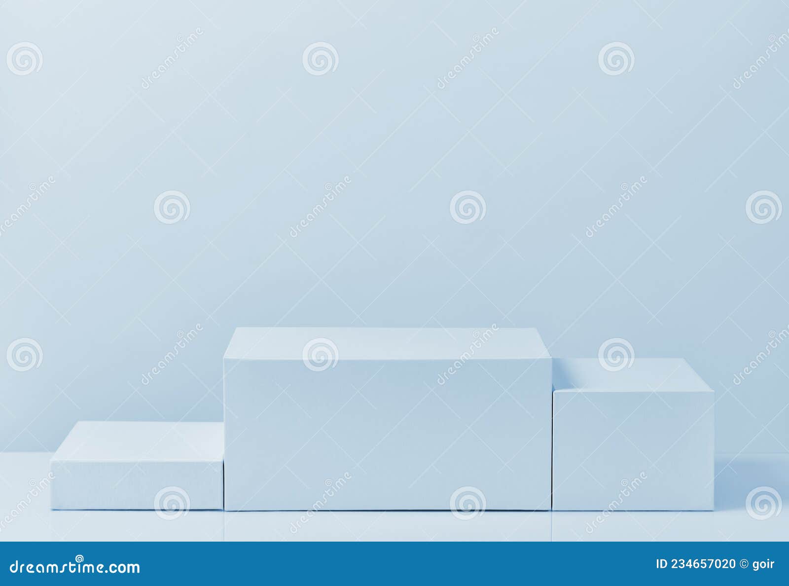 Blank empty podium on blue stock photo. Image of pedestal - 234657020