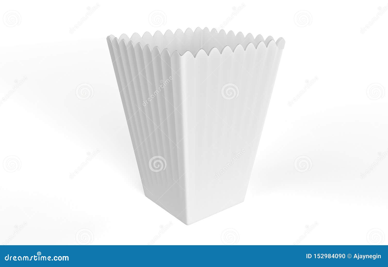 Blank empty popcorn box stock illustration. Illustration of clean ...
