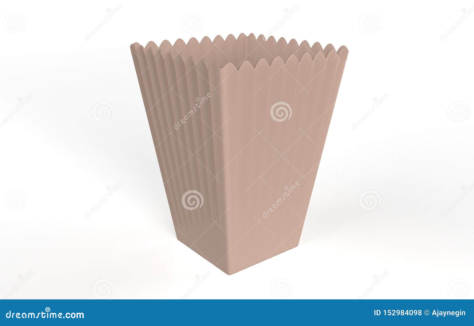 Blank empty popcorn box stock illustration. Illustration of empty ...