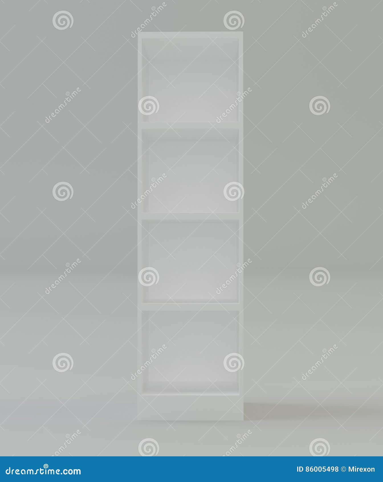 Blank Empty Showcase Display with Retail Shelves. Stock Illustration ...