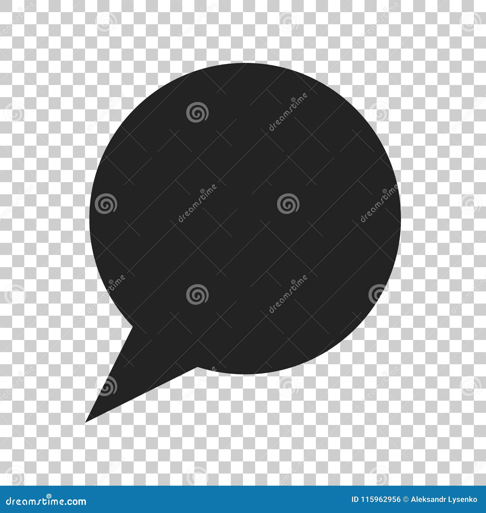 Blank Empty Speech Bubble Vector Icon in Flat Style. Dialogue Bo Stock ...