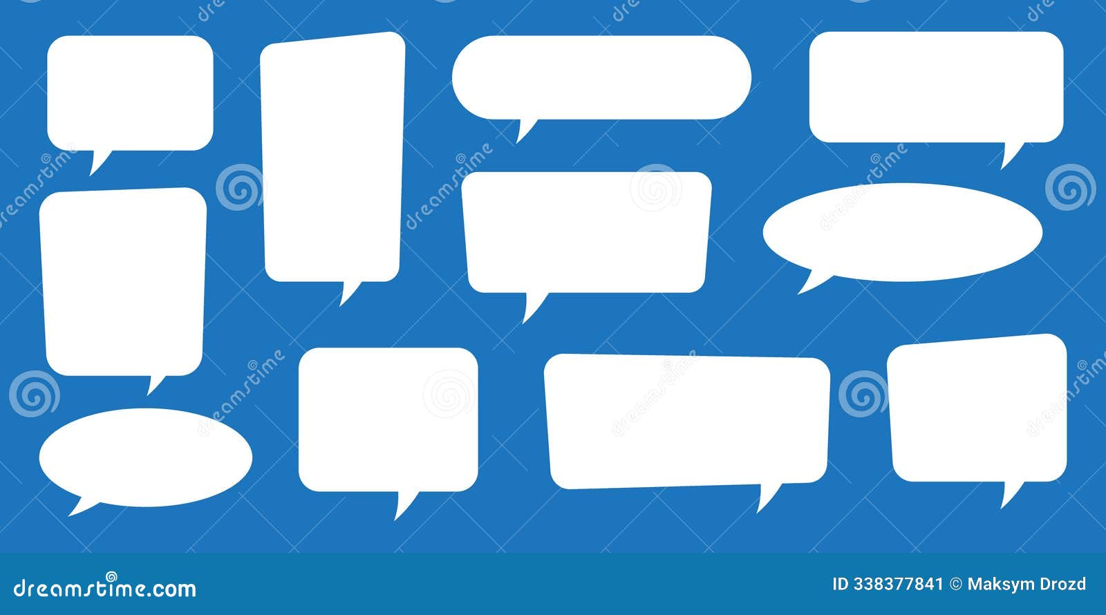 Blank Empty Speech Bubbles. Speak Bubble Balloon, Cartoon Chatting Box ...