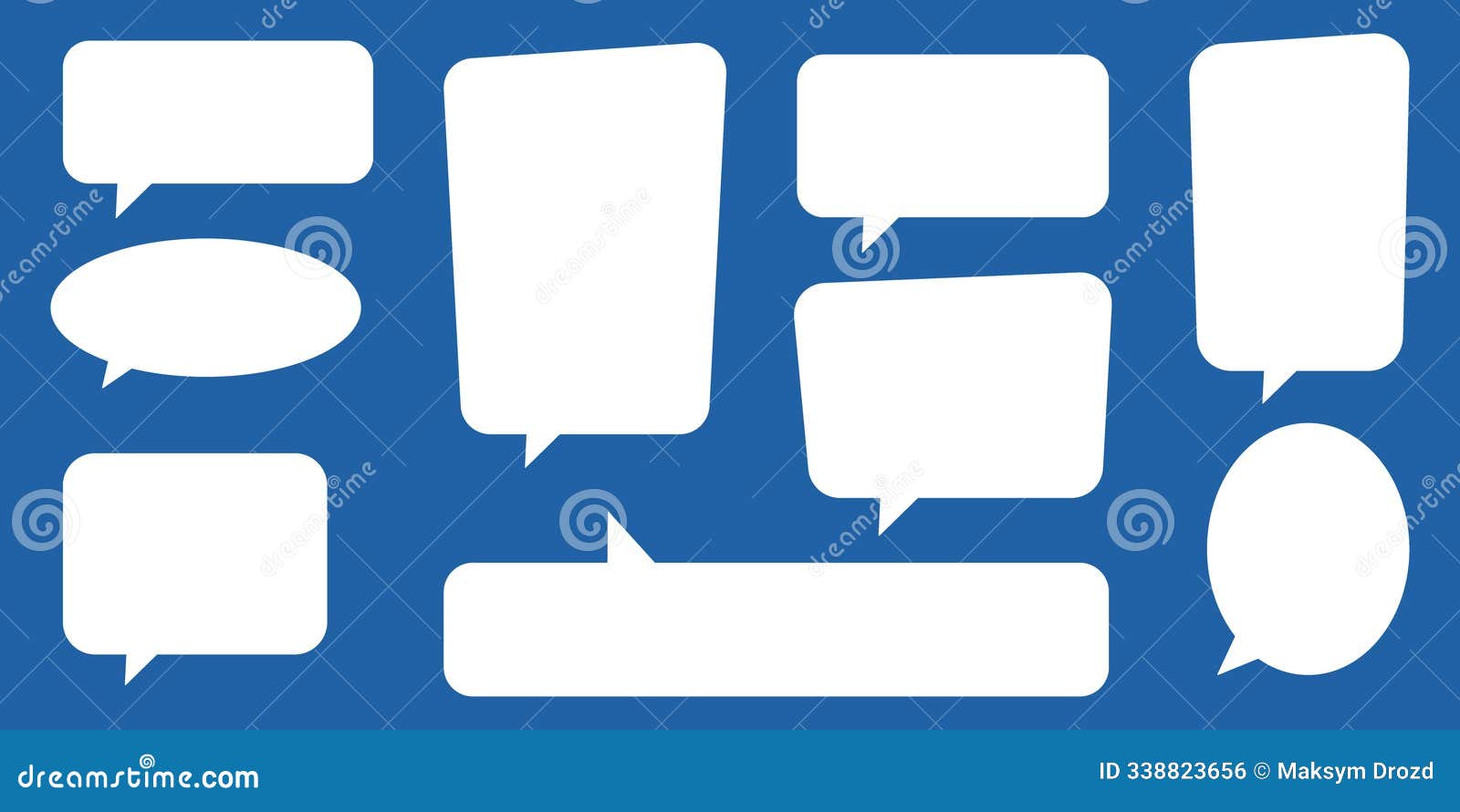 Blank Empty Speech Bubbles. Speak Bubble Balloon, Cartoon Chatting Box ...