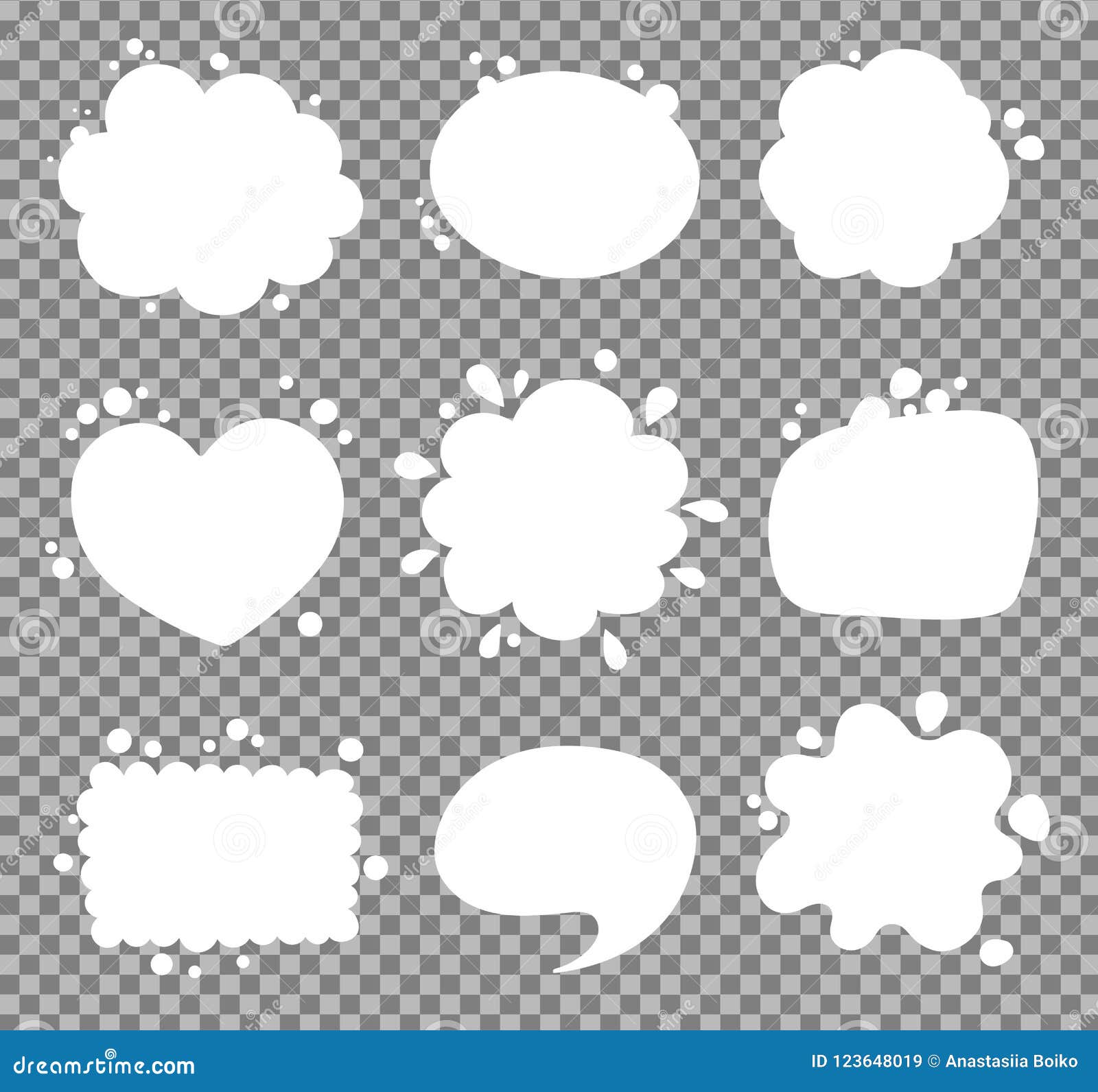 Blank Empty Speech Bubbles. Stock Vector - Illustration of shape ...