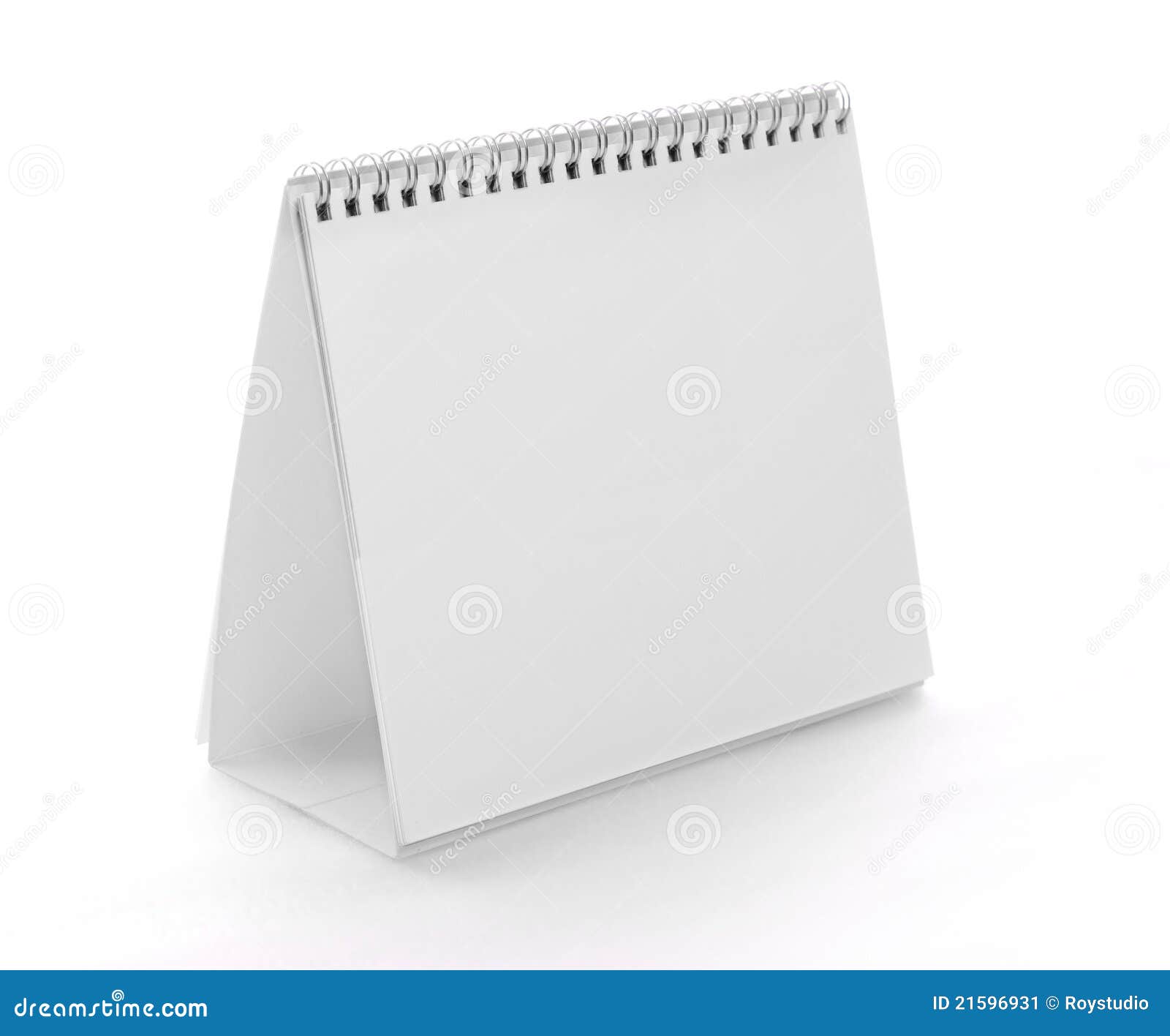 Blank Empty Standing Calendar Isolated on White Stock Image - Image of ...