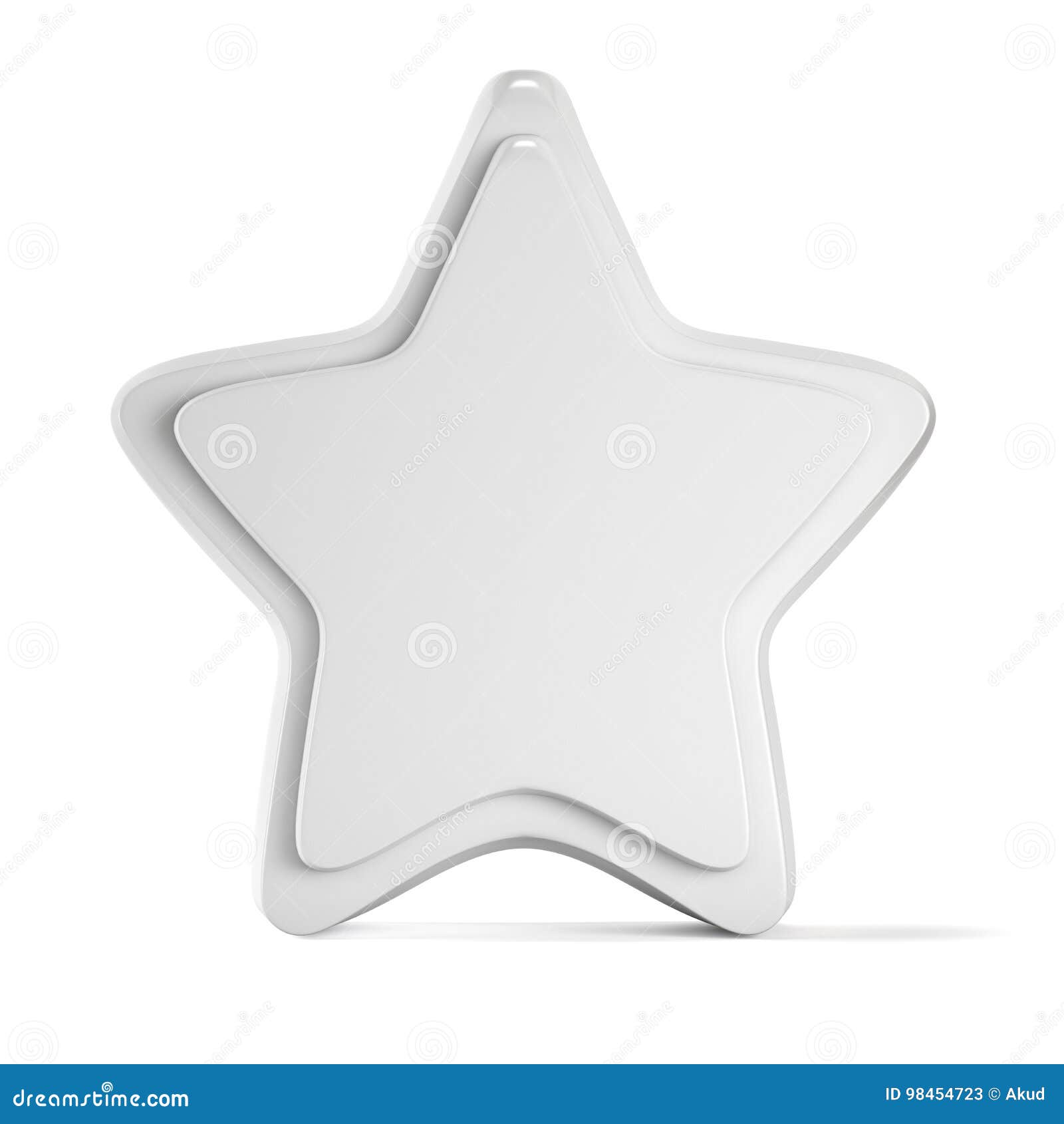 Blank Empty Star Mockup Template Isolated on White Background. 3 Stock ...