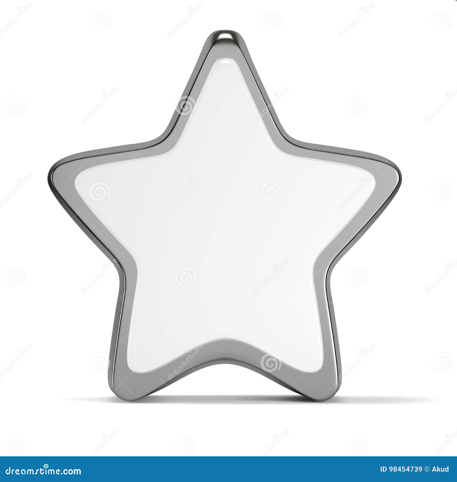 Blank Empty Star Mockup Template Isolated on White Background. 3 Stock ...