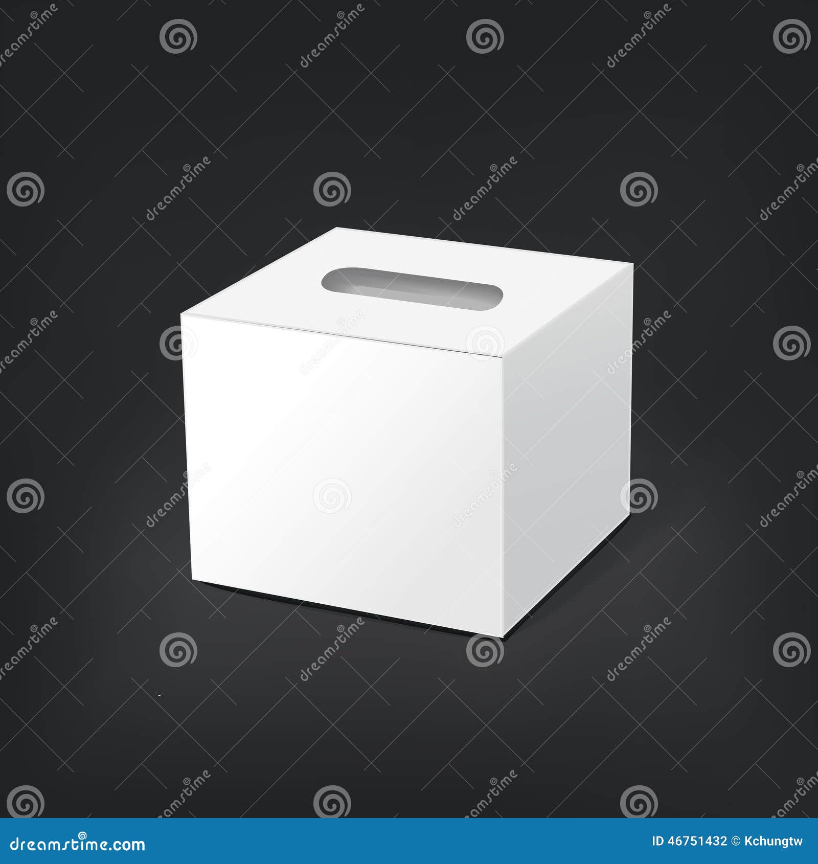 Blank empty tissue box stock vector. Illustration of hygiene - 46751432