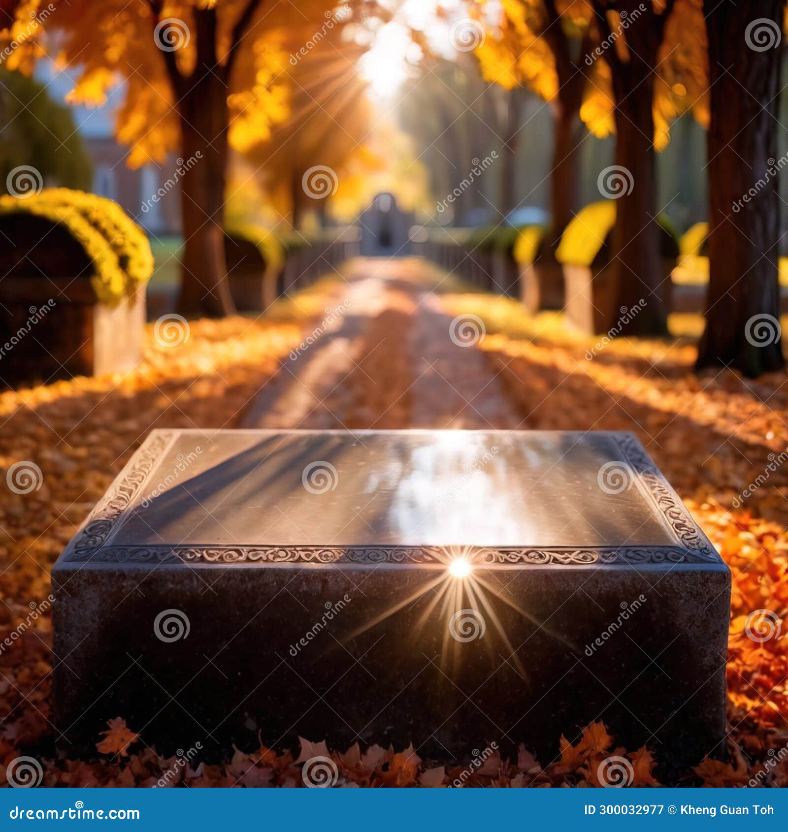 Blank Empty Tombstone in Graveyard, Message Communication from Burial ...