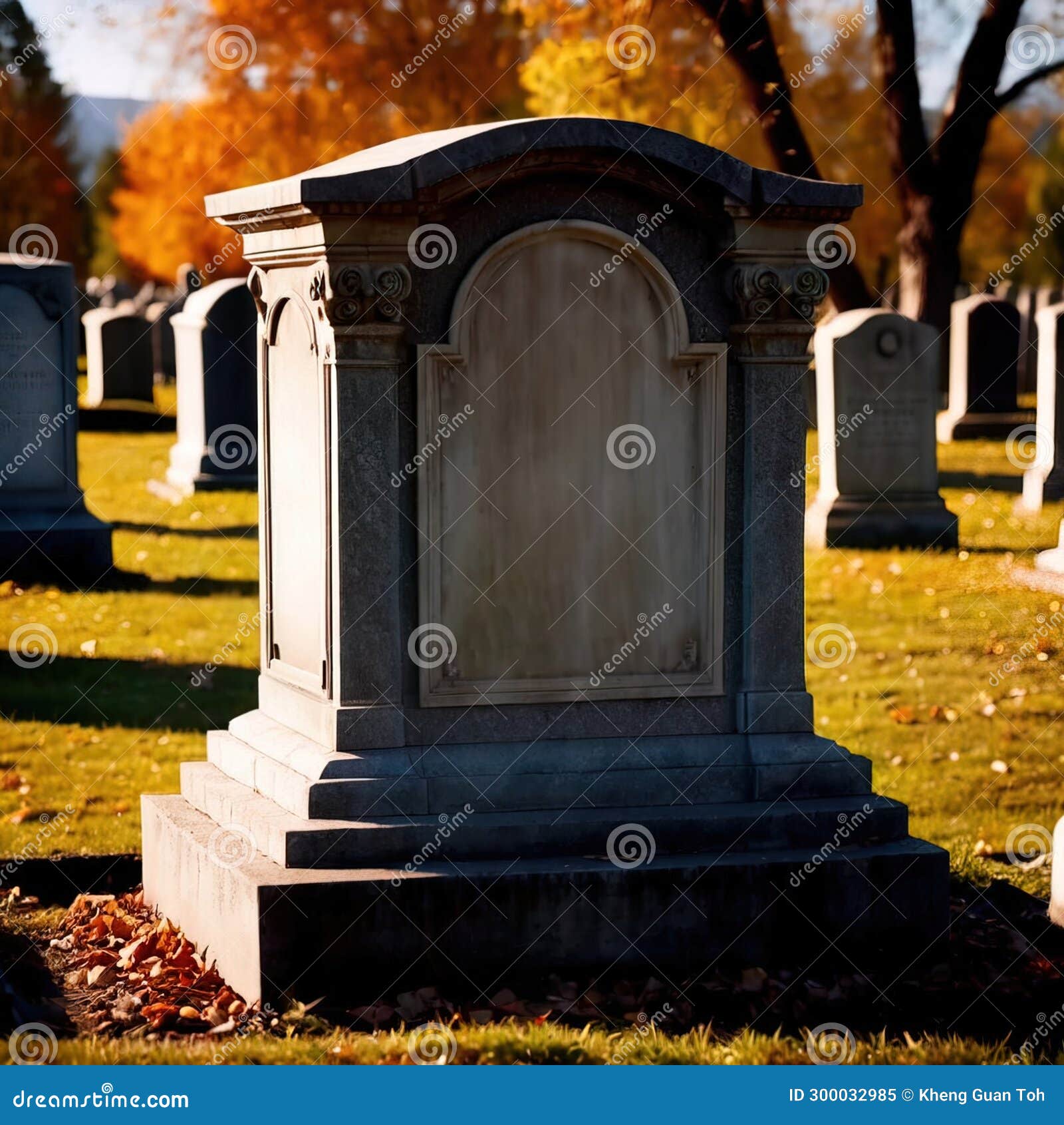 Blank Empty Tombstone in Graveyard, Message Communication from Burial ...