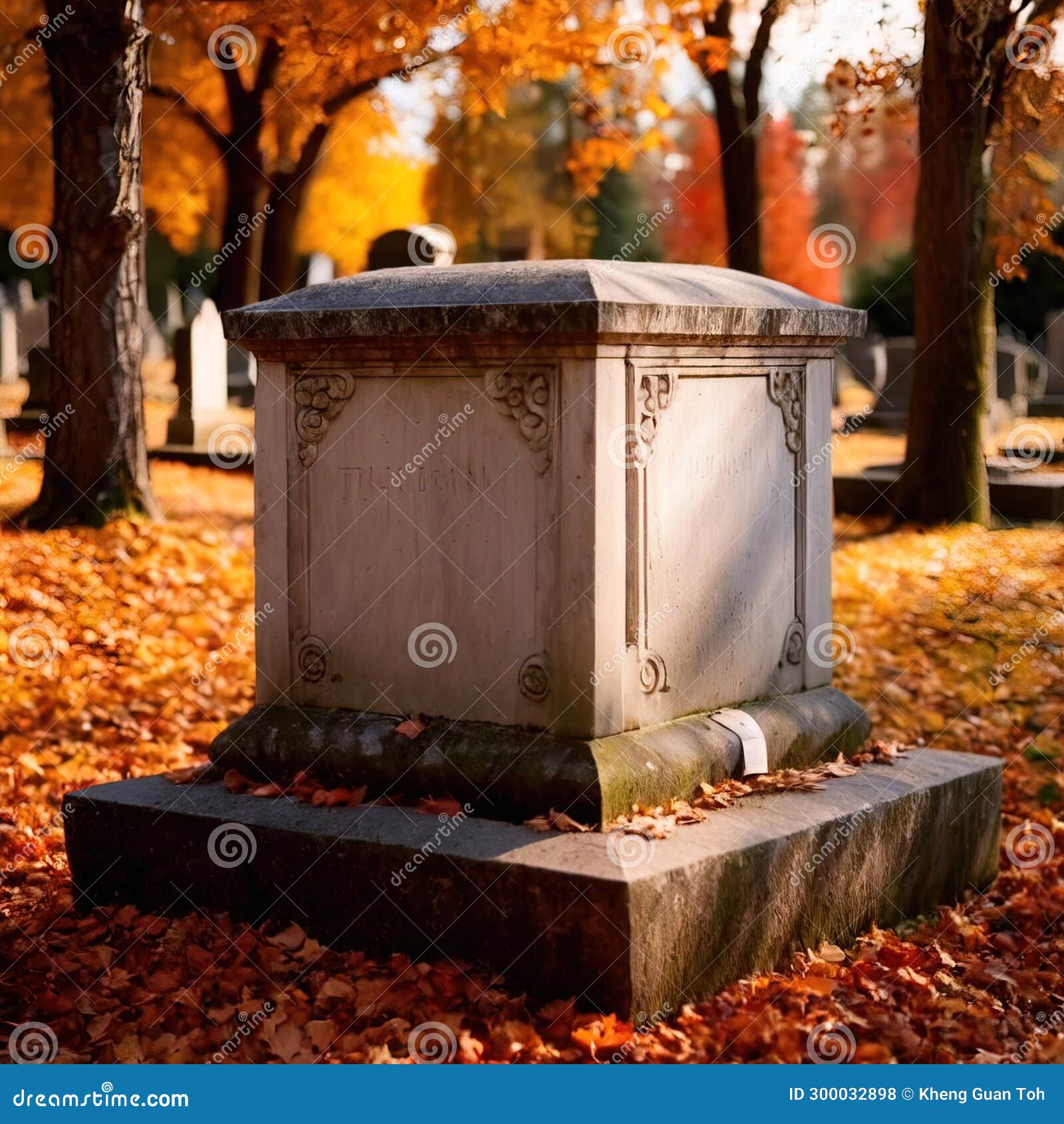 Blank Empty Tombstone in Graveyard, Message Communication from Burial ...