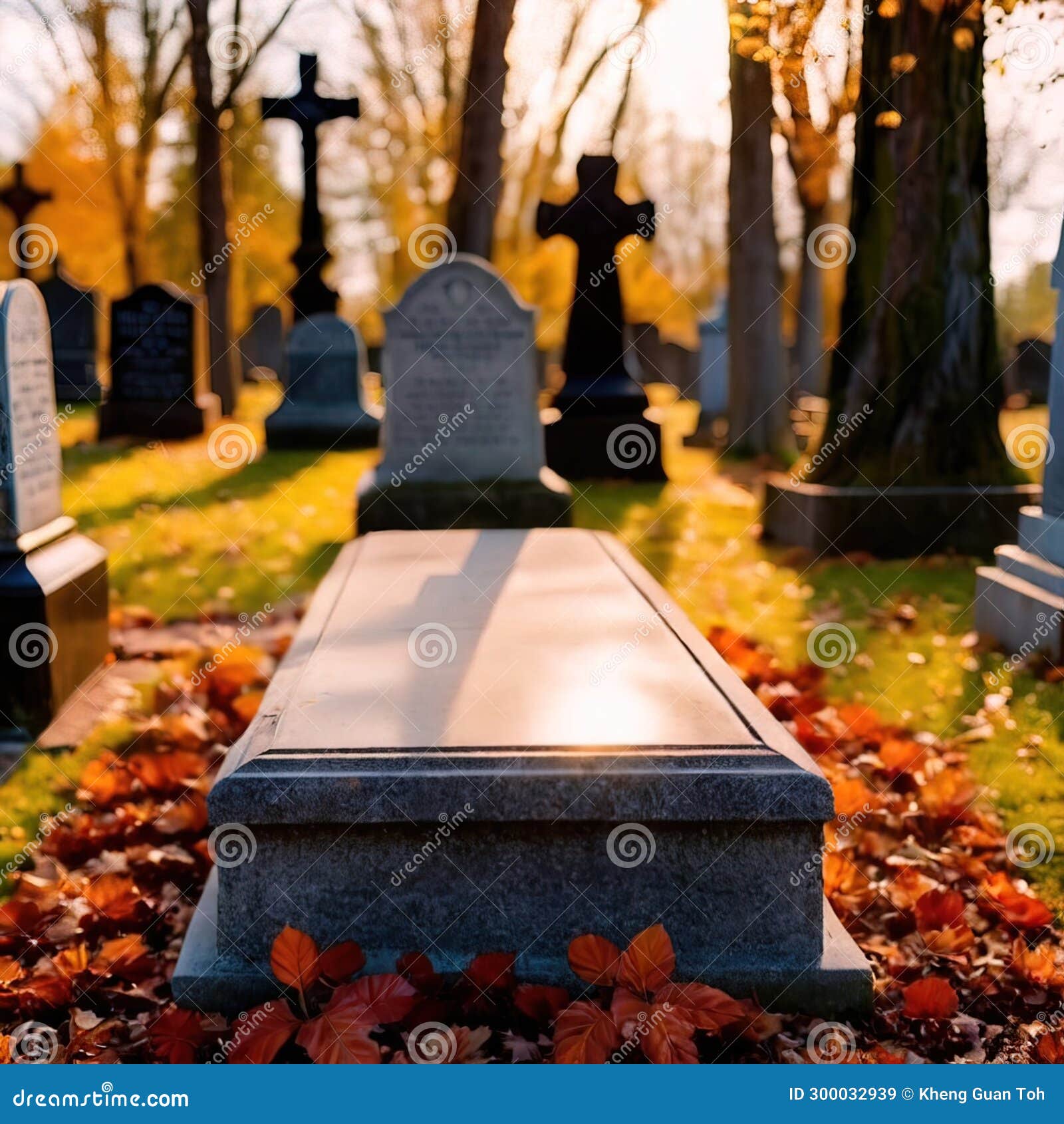 Blank Empty Tombstone in Graveyard, Message Communication from Burial ...