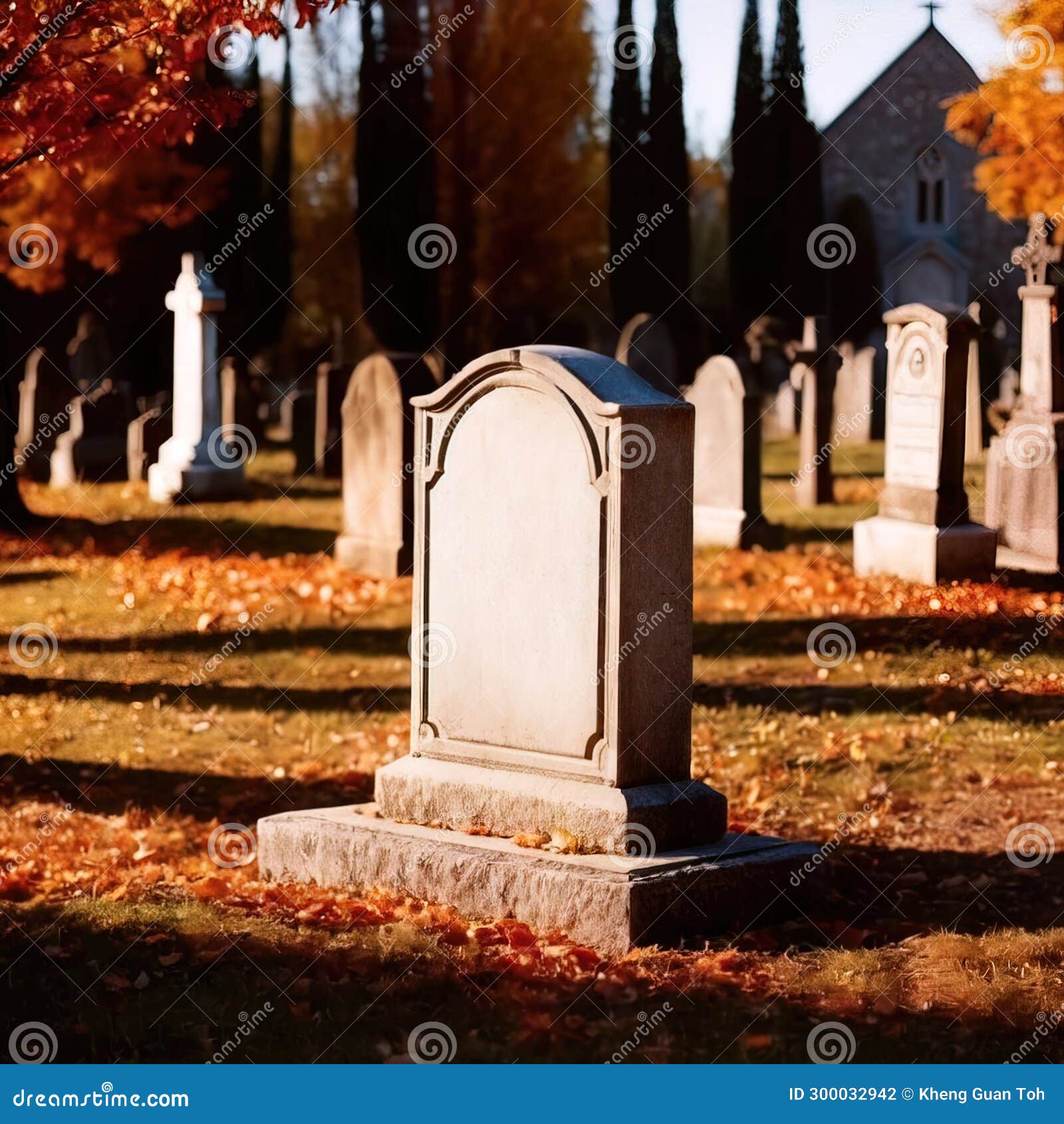 Blank Empty Tombstone in Graveyard, Message Communication from Burial ...