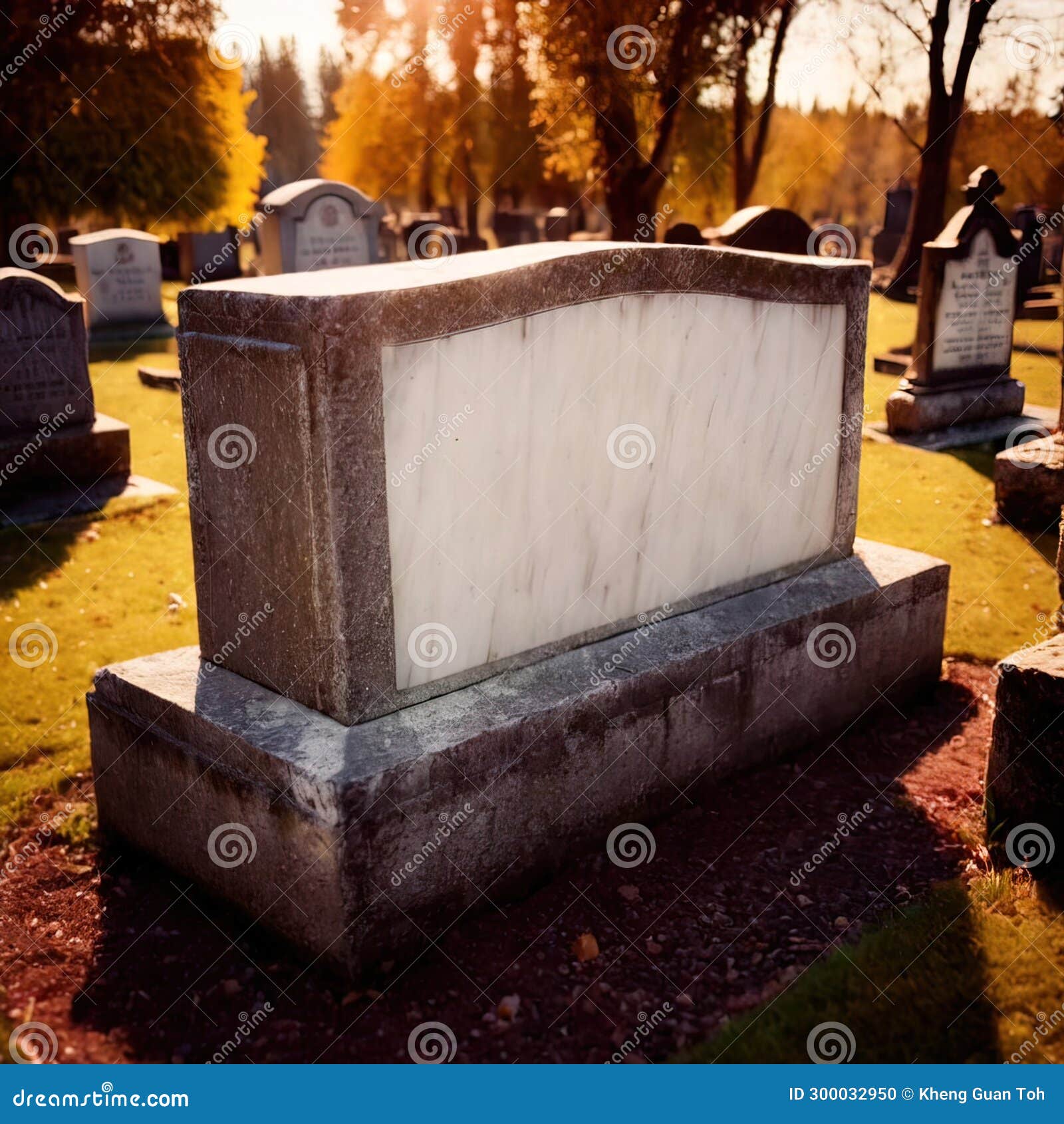 Blank Empty Tombstone in Graveyard, Message Communication from Burial ...