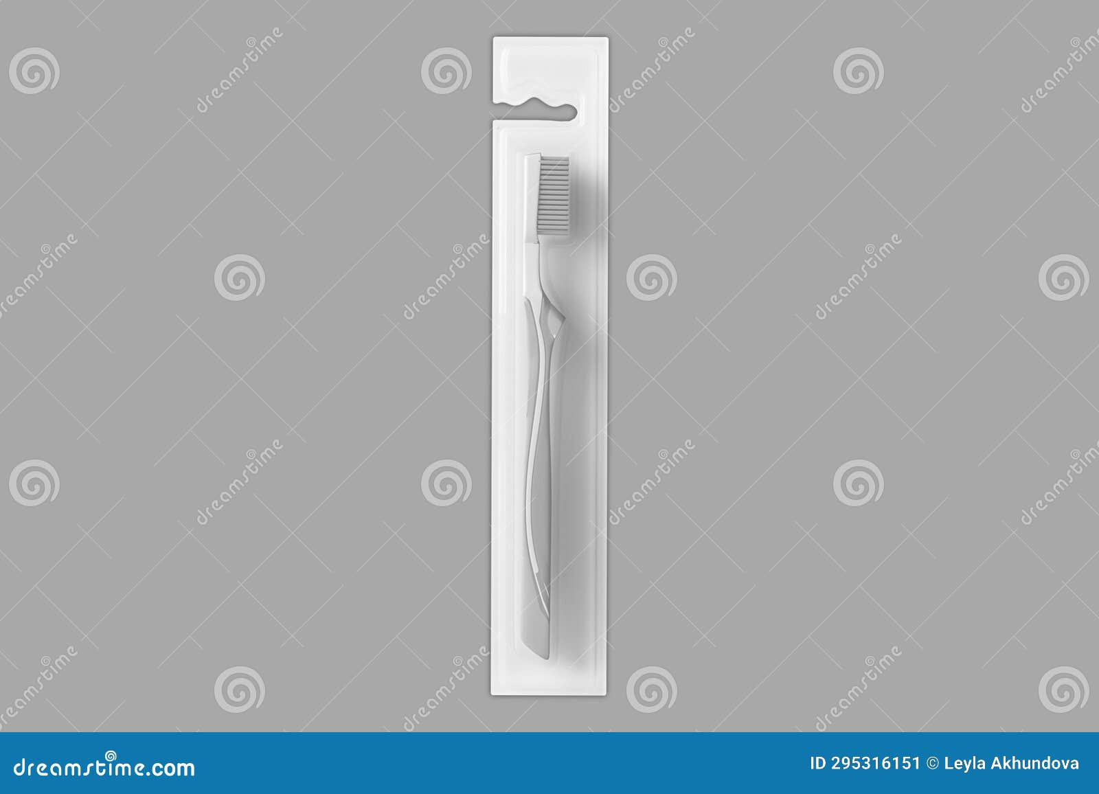 Blank Empty Toothbrush Package Mockup Isolated on a Grey Background ...