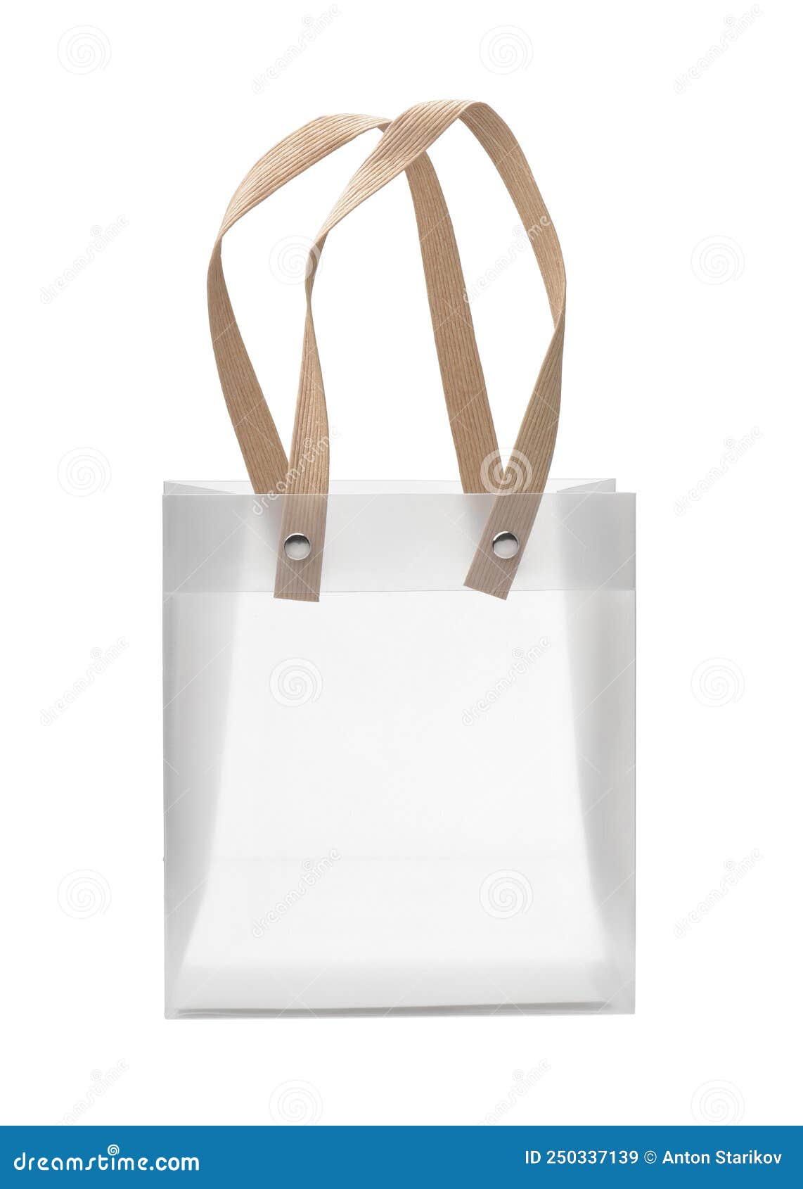 Blank Empty Translucent Plastic Gift Bag Stock Image - Image of ...