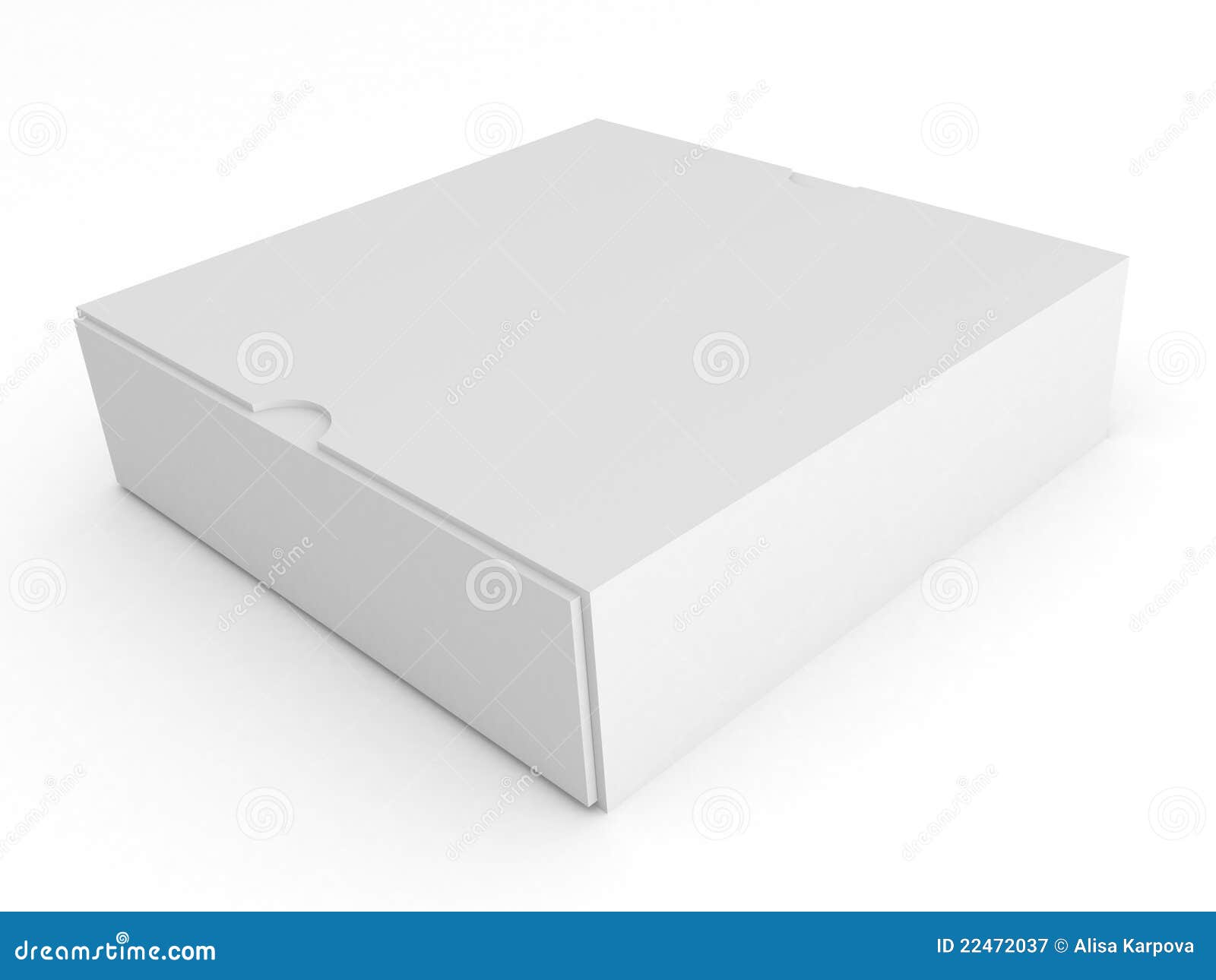 Blank Empty White Box on White Background Stock Illustration ...